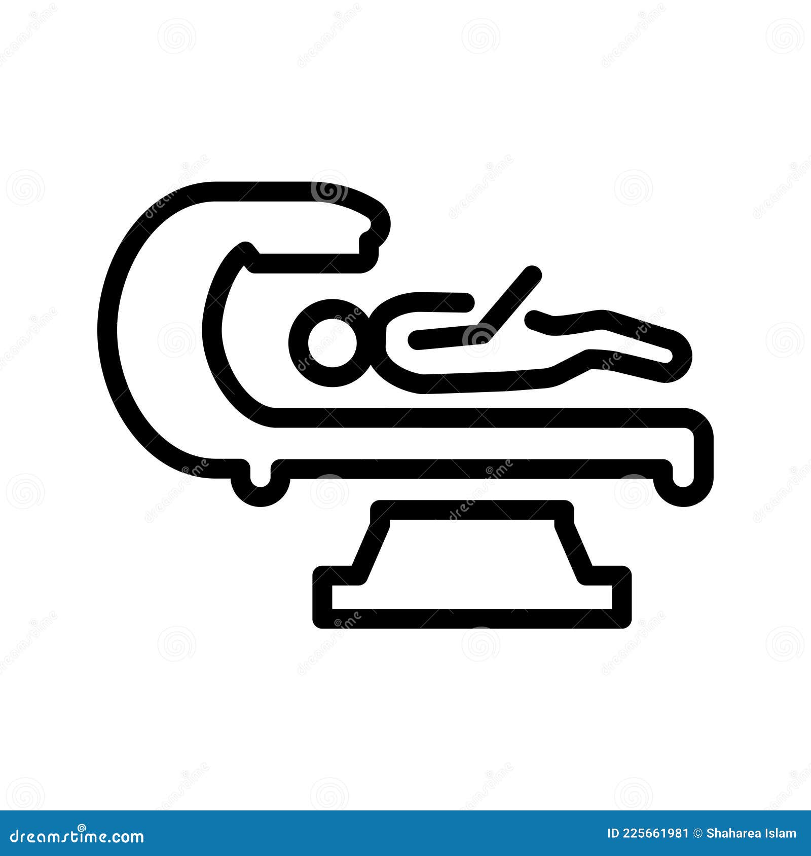 MRI scan icon stock vector. Illustration of designed - 225661981