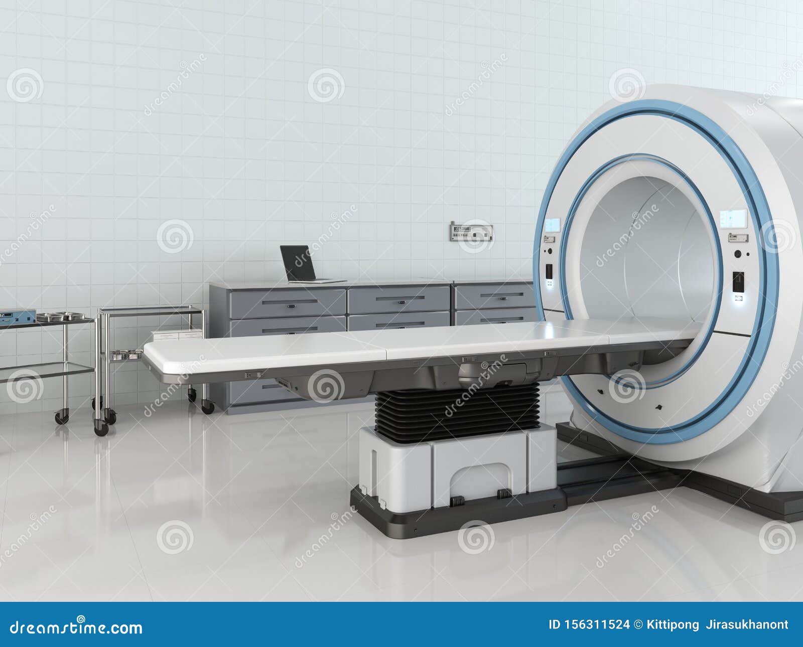 Mri scan machine in room stock illustration. Illustration of laboratory ...