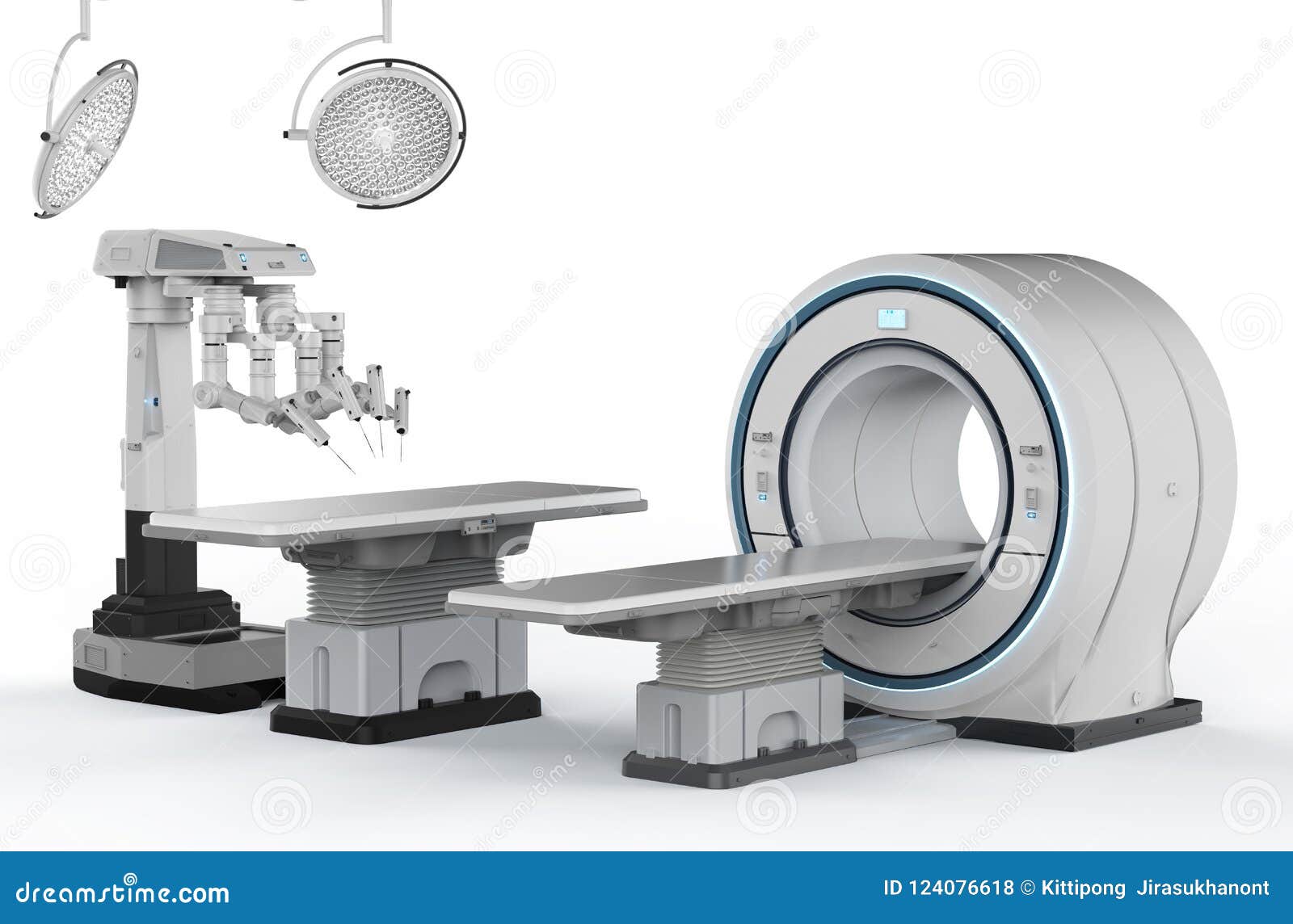 Mri Scan with Robot Surgery Stock Illustration - Illustration of ...