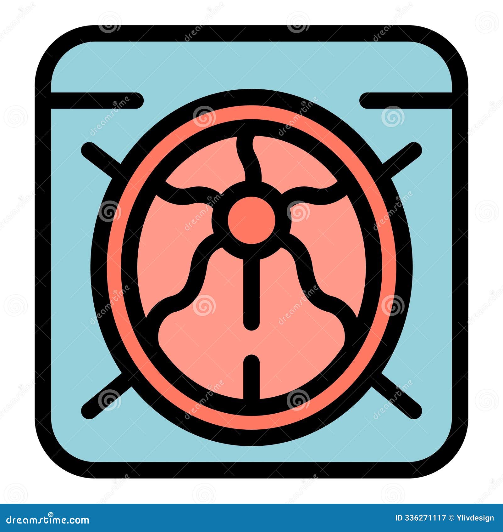 Mri Scan Showing Human Brain with Neural Activity Icon Stock ...