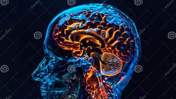 An MRI Scan Showing Increased Brain Activity in the Prefrontal Cortex ...