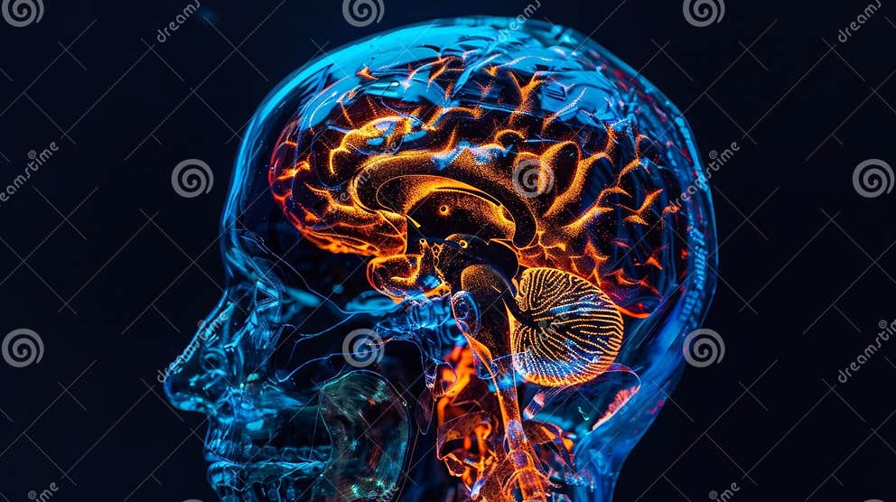 An MRI Scan Showing Increased Brain Activity in the Prefrontal Cortex ...