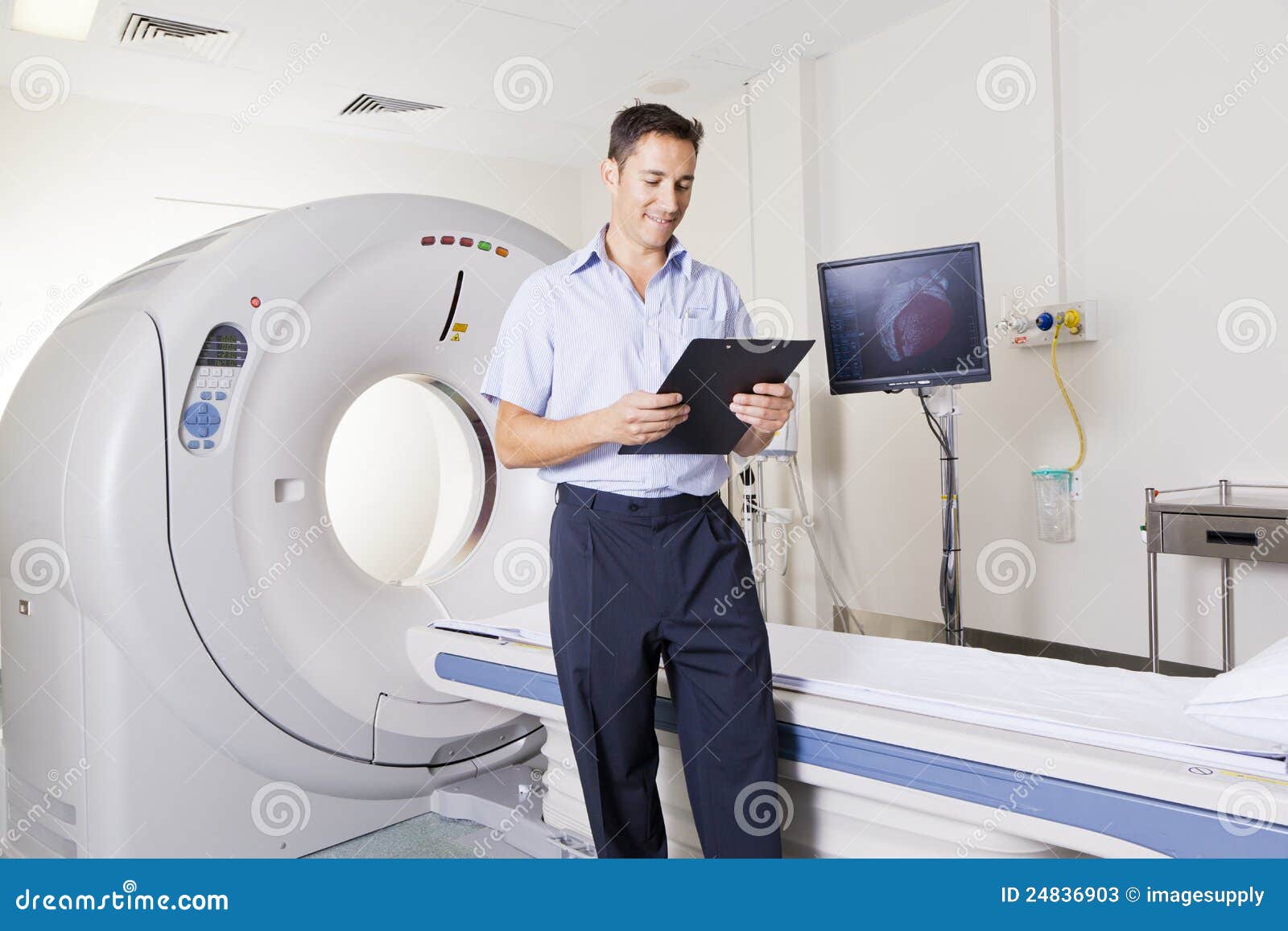 MRI scanner and doctor stock image. Image of healthcare - 24836903