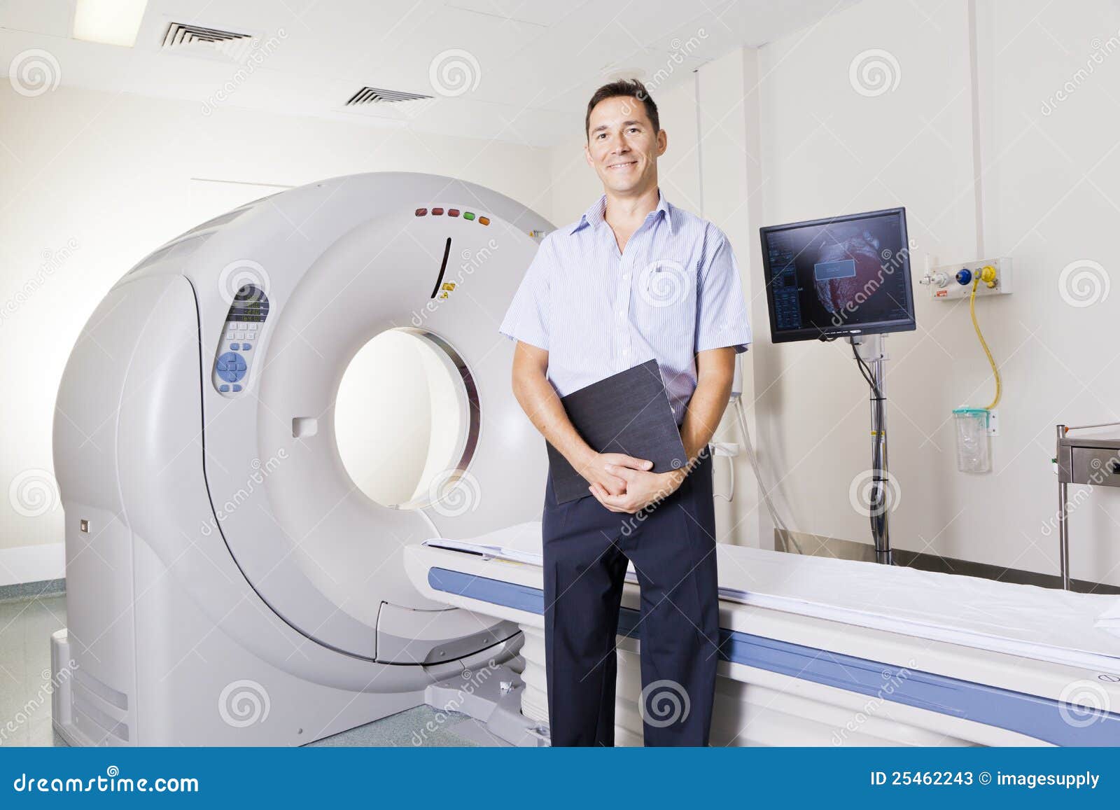 MRI scanner and doctor stock image. Image of radiologist - 25462243