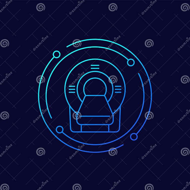 MRI Scanner Icon, Linear Design Stock Illustration - Illustration of ...