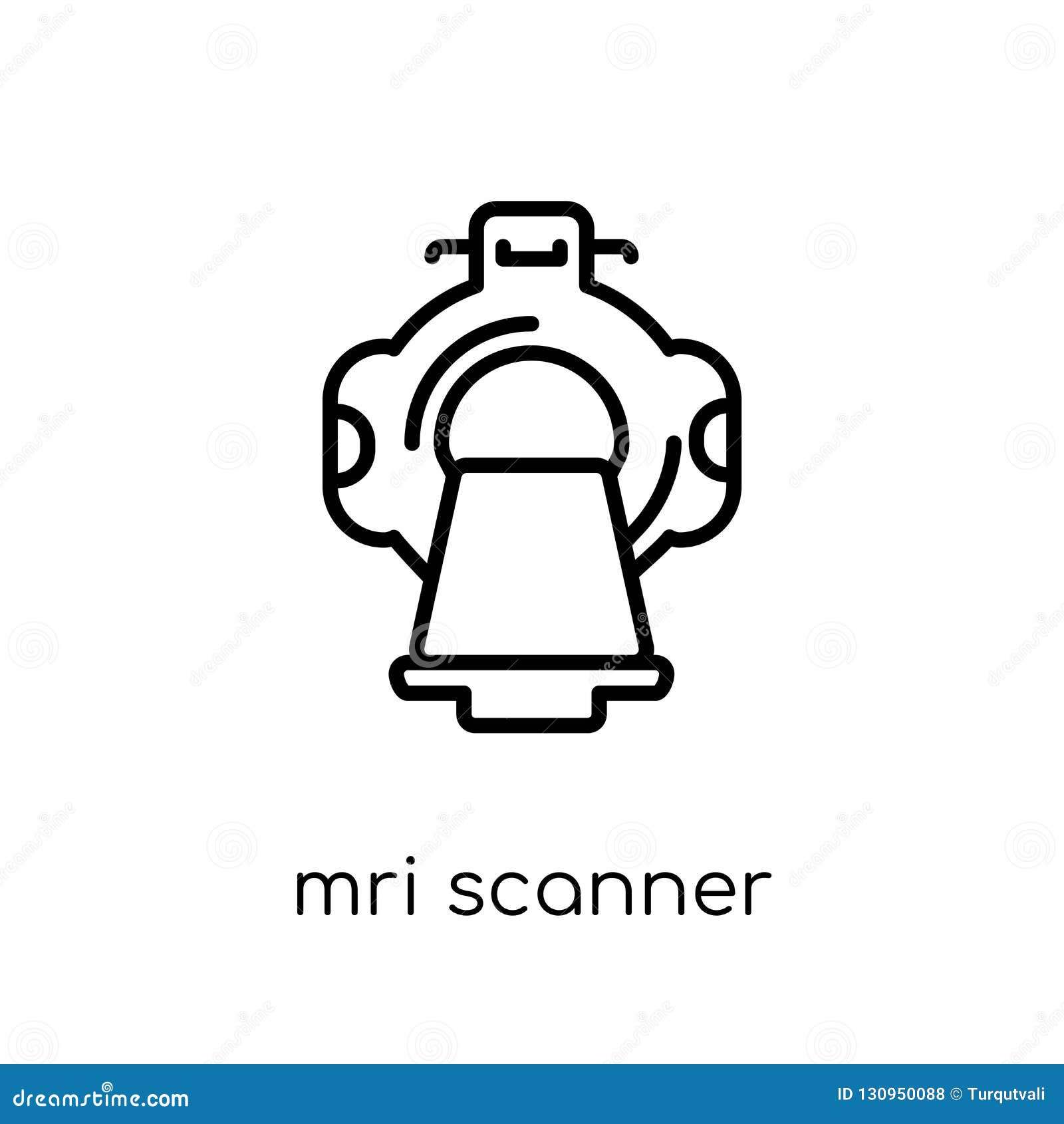 Mri Scanner Icon. Trendy Modern Flat Linear Vector Mri Scanner I Stock ...