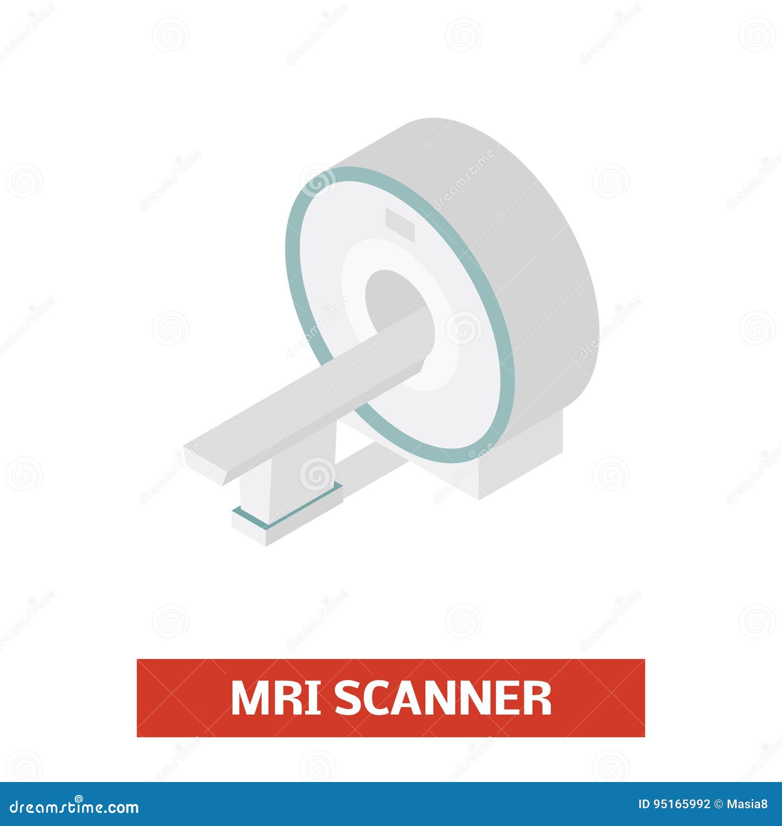 MRI scanner isometric icon stock illustration. Illustration of radio ...