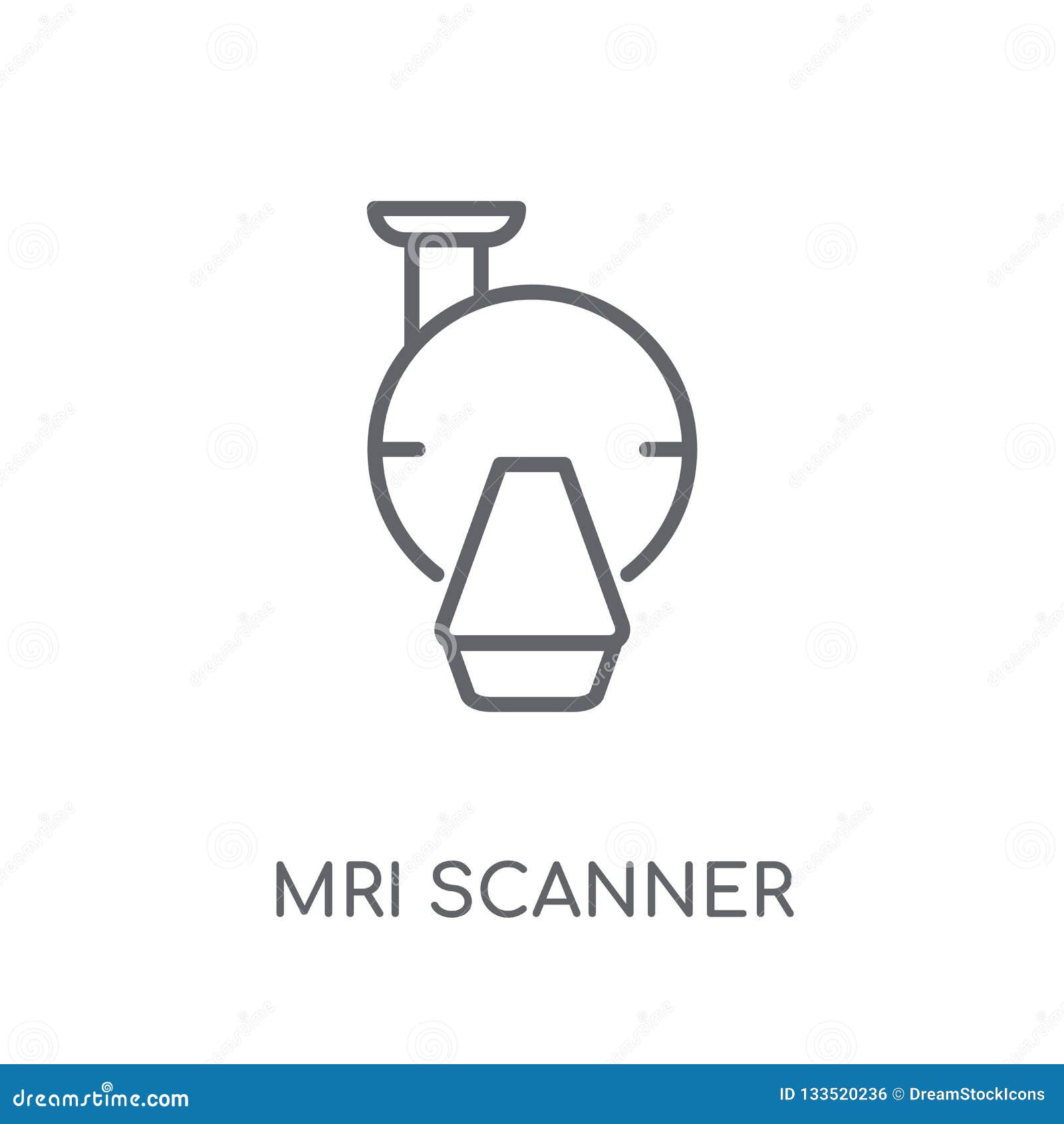 Mri Scanner Linear Icon. Modern Outline Mri Scanner Logo Concept Vector ...