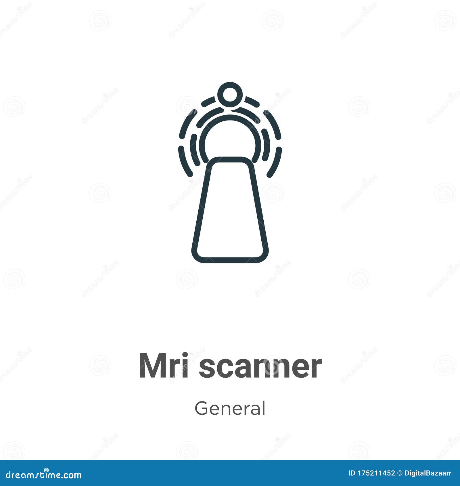 Mri Scanner Outline Vector Icon. Thin Line Black Mri Scanner Icon, Flat ...
