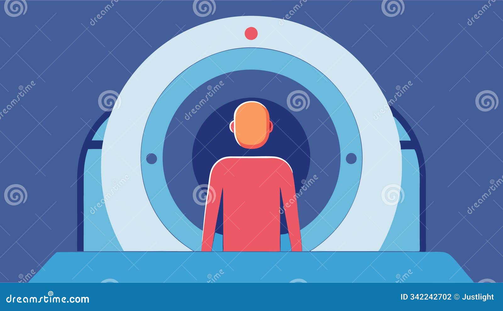 MRI Scanner a Stylized Representation of a Person Being Scanned Inside ...