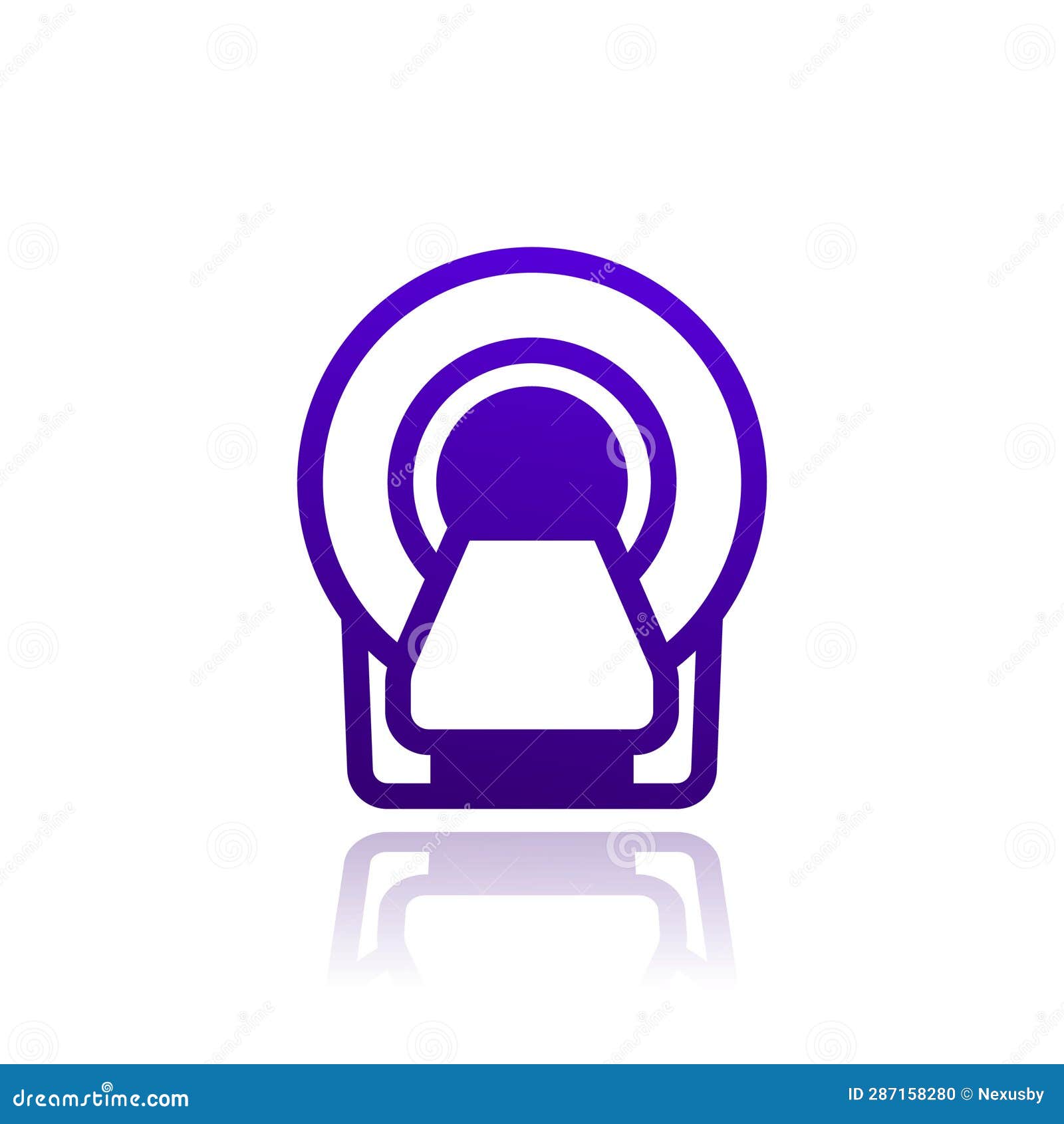 MRI Scanner Vector Icon on White Stock Illustration - Illustration of ...