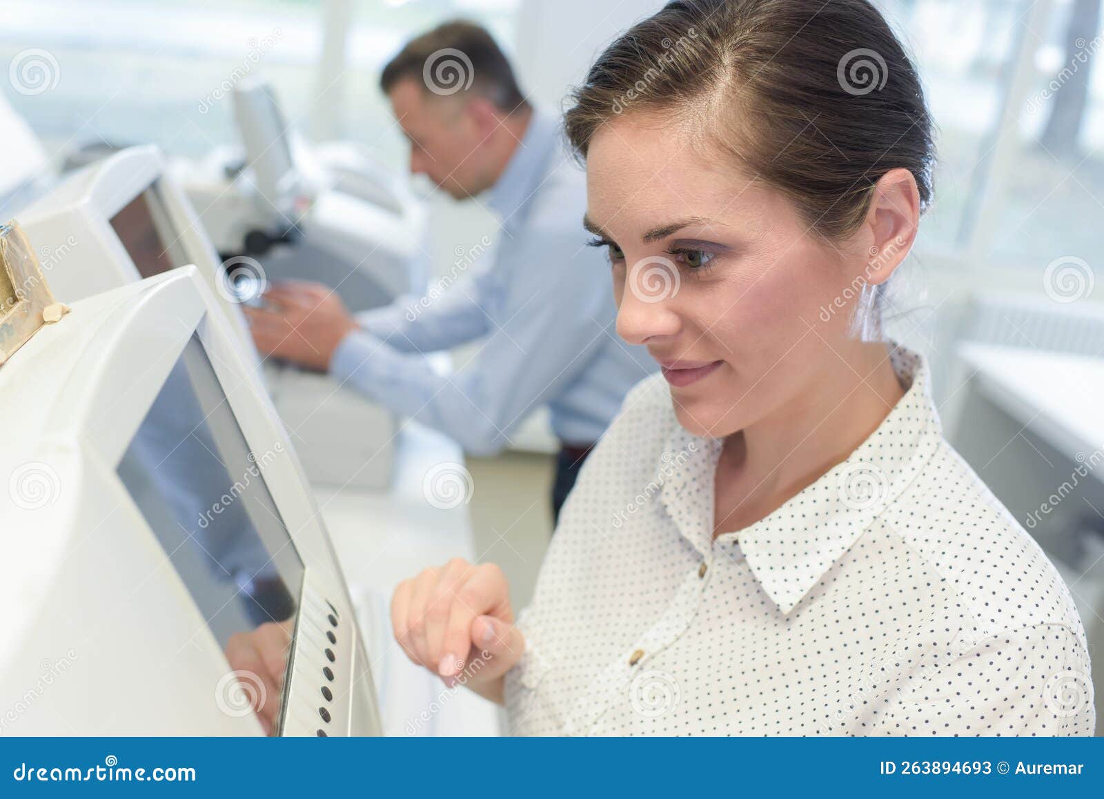 Mri Technician Checking Computer Results Stock Image - Image of service ...