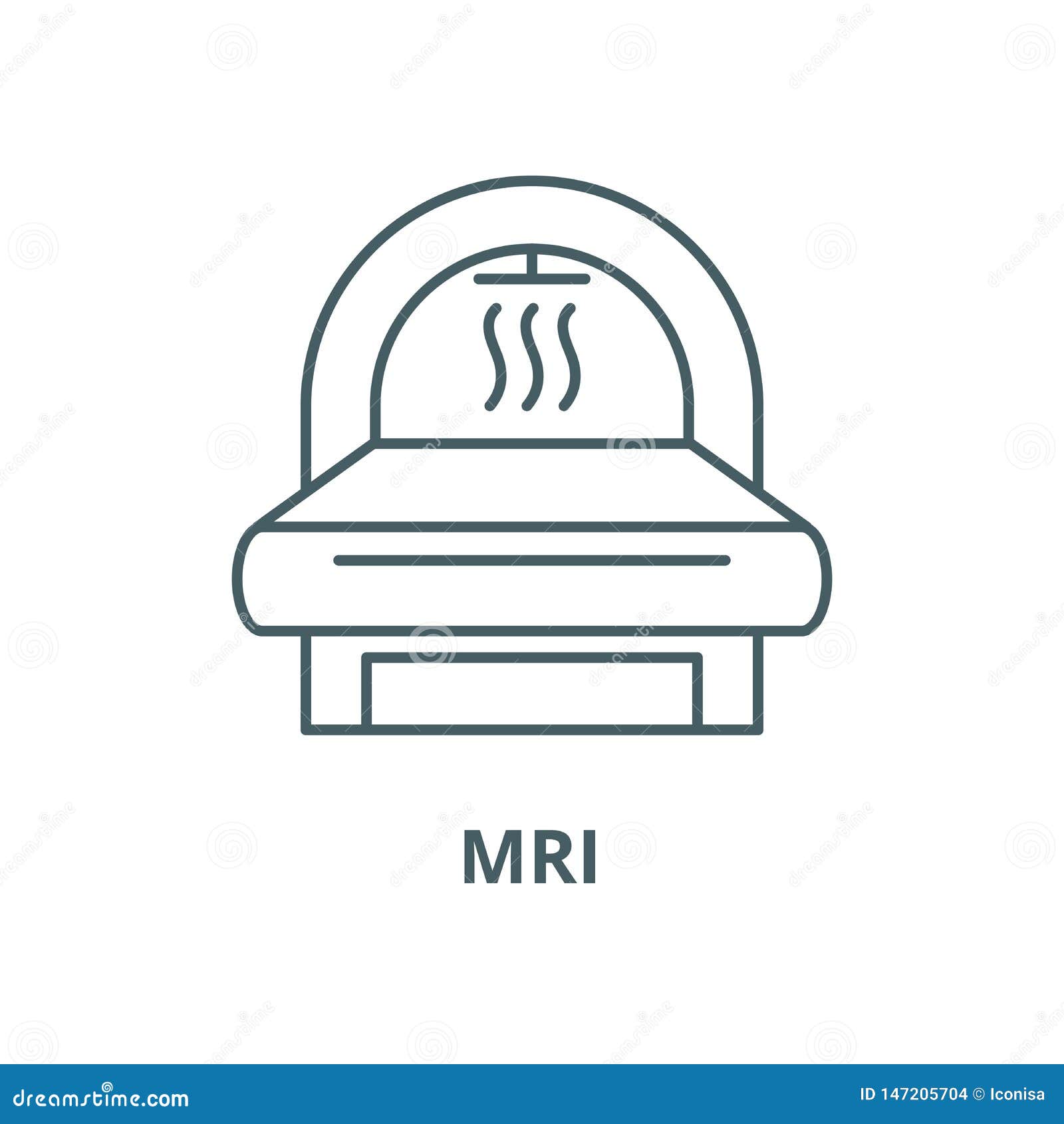 Mri Vector Line Icon, Linear Concept, Outline Sign, Symbol Stock Vector ...