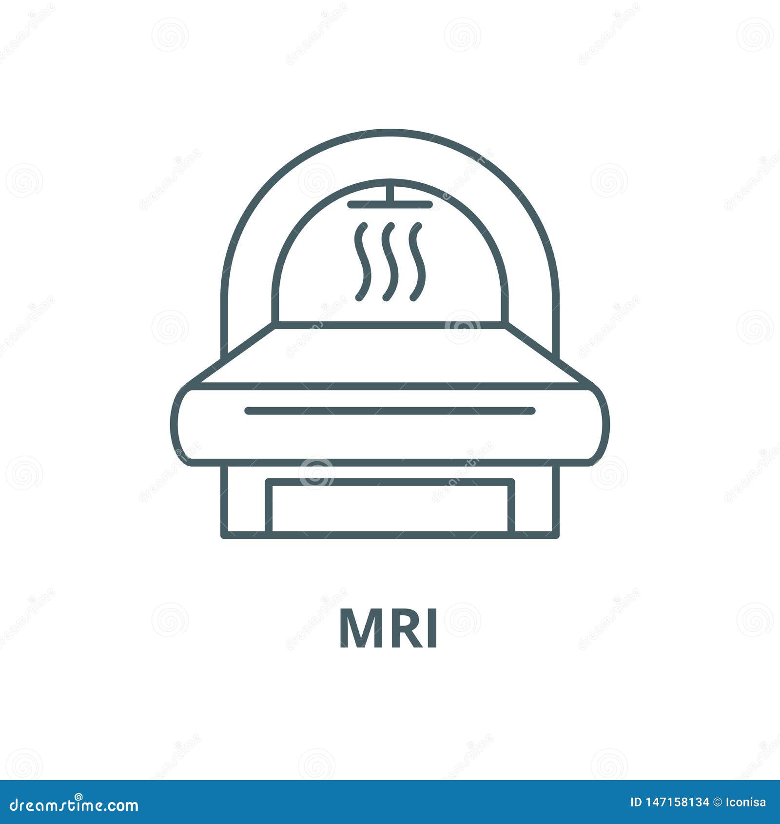 Mri Vector Line Icon, Linear Concept, Outline Sign, Symbol Stock Vector ...