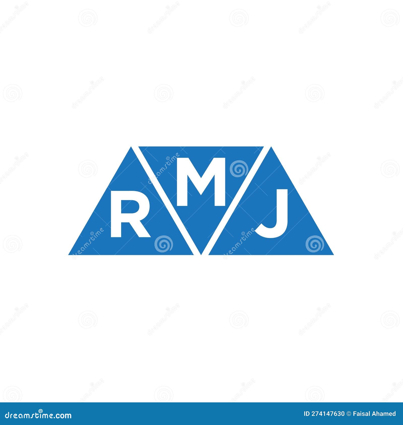 MRJ Abstract Initial Logo Design on White Background. MRJ Creative ...