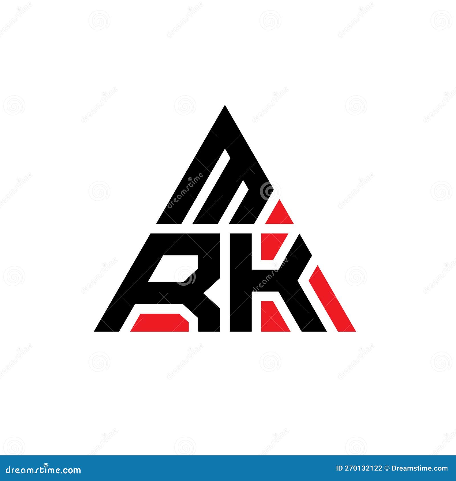 MRK Triangle Letter Logo Design with Triangle Shape. MRK Triangle Logo ...