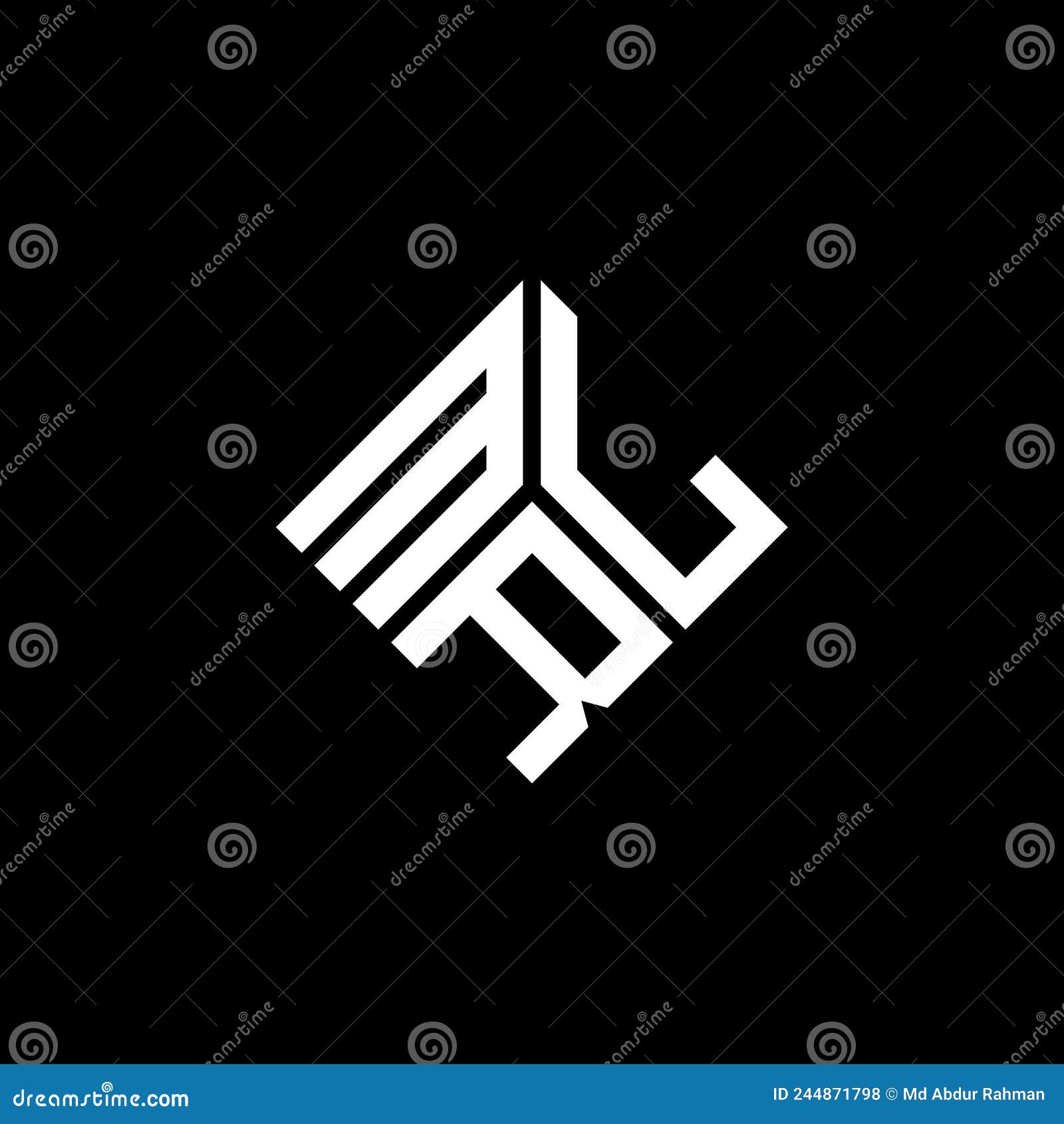 MRL Letter Logo Design on Black Background. MRL Creative Initials ...