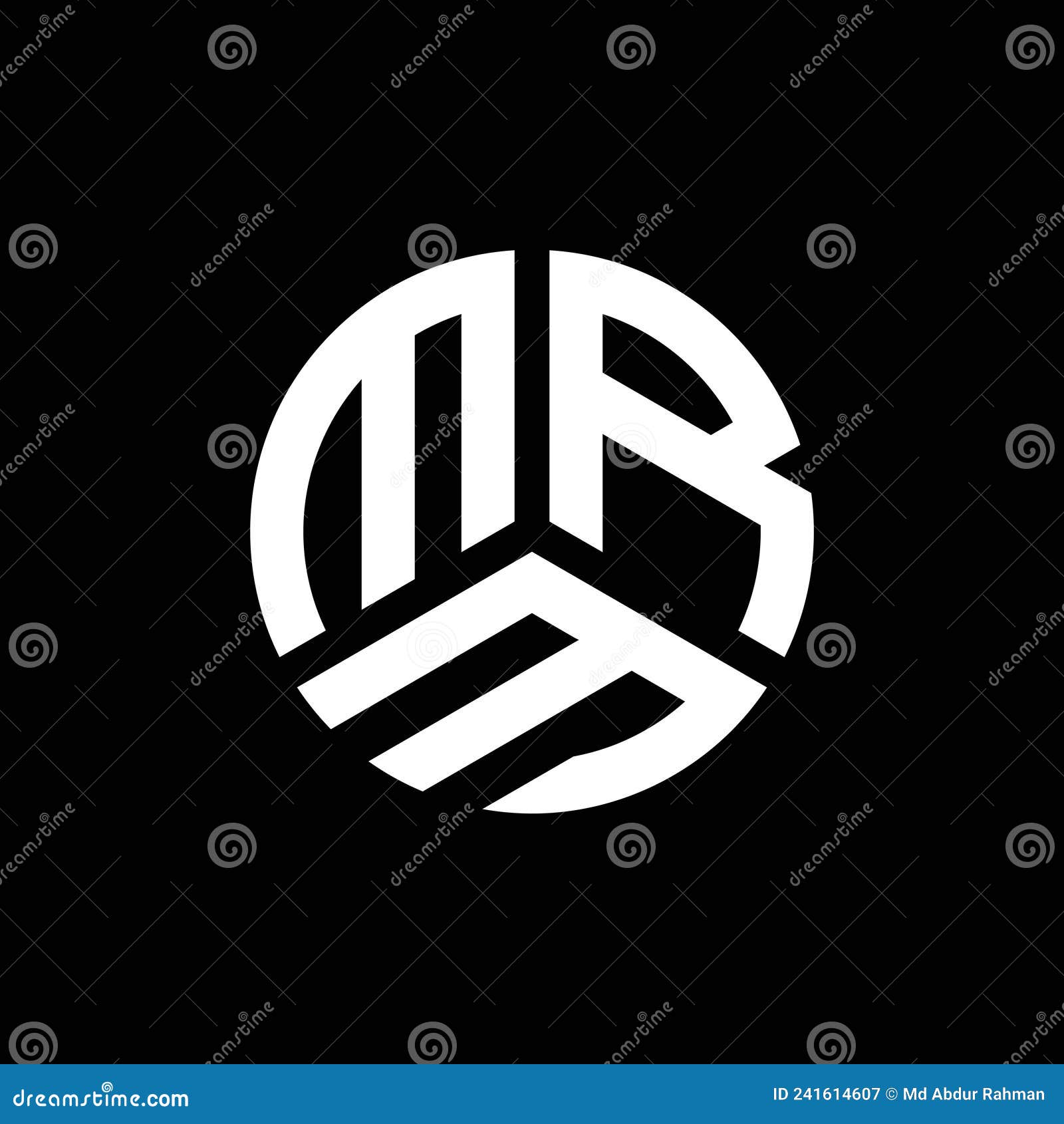 MRM Letter Logo Design on Black Background. MRM Creative Initials ...