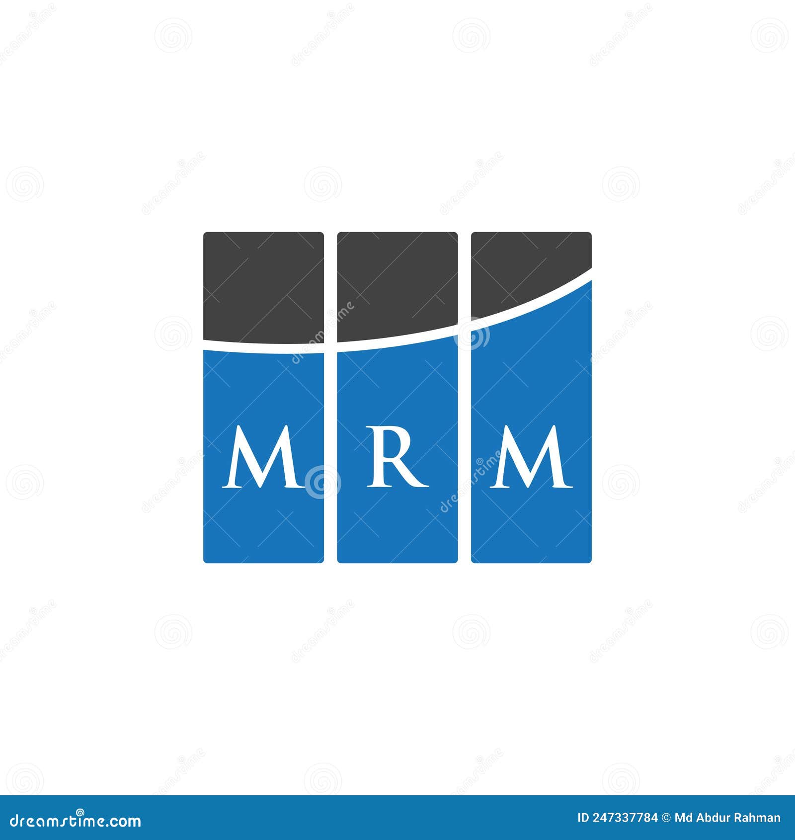 MRM Letter Logo Design on WHITE Background. MRM Creative Initials ...