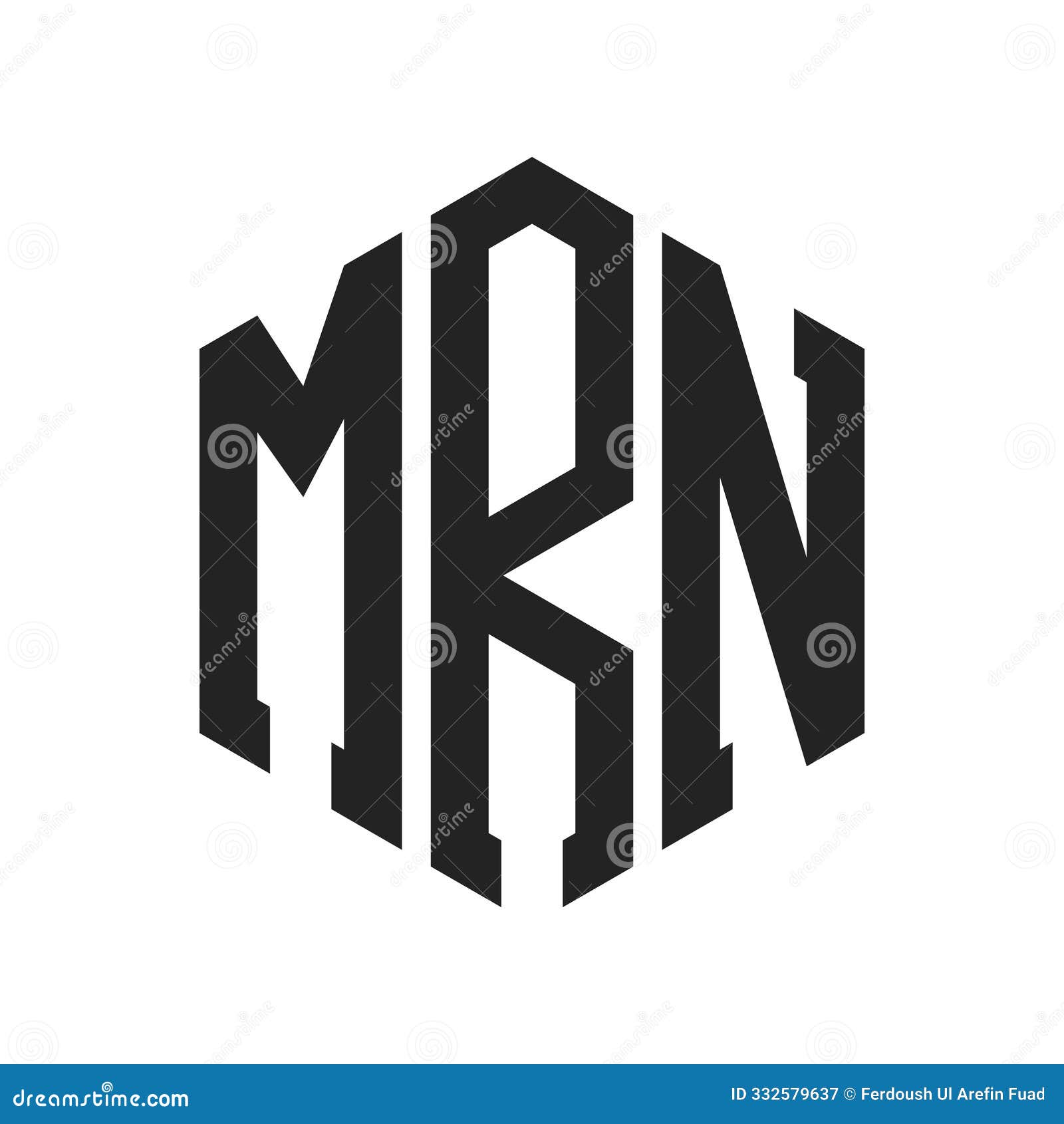 MRN Logo Design. Initial Letter MRN Monogram Logo Using Hexagon Shape ...