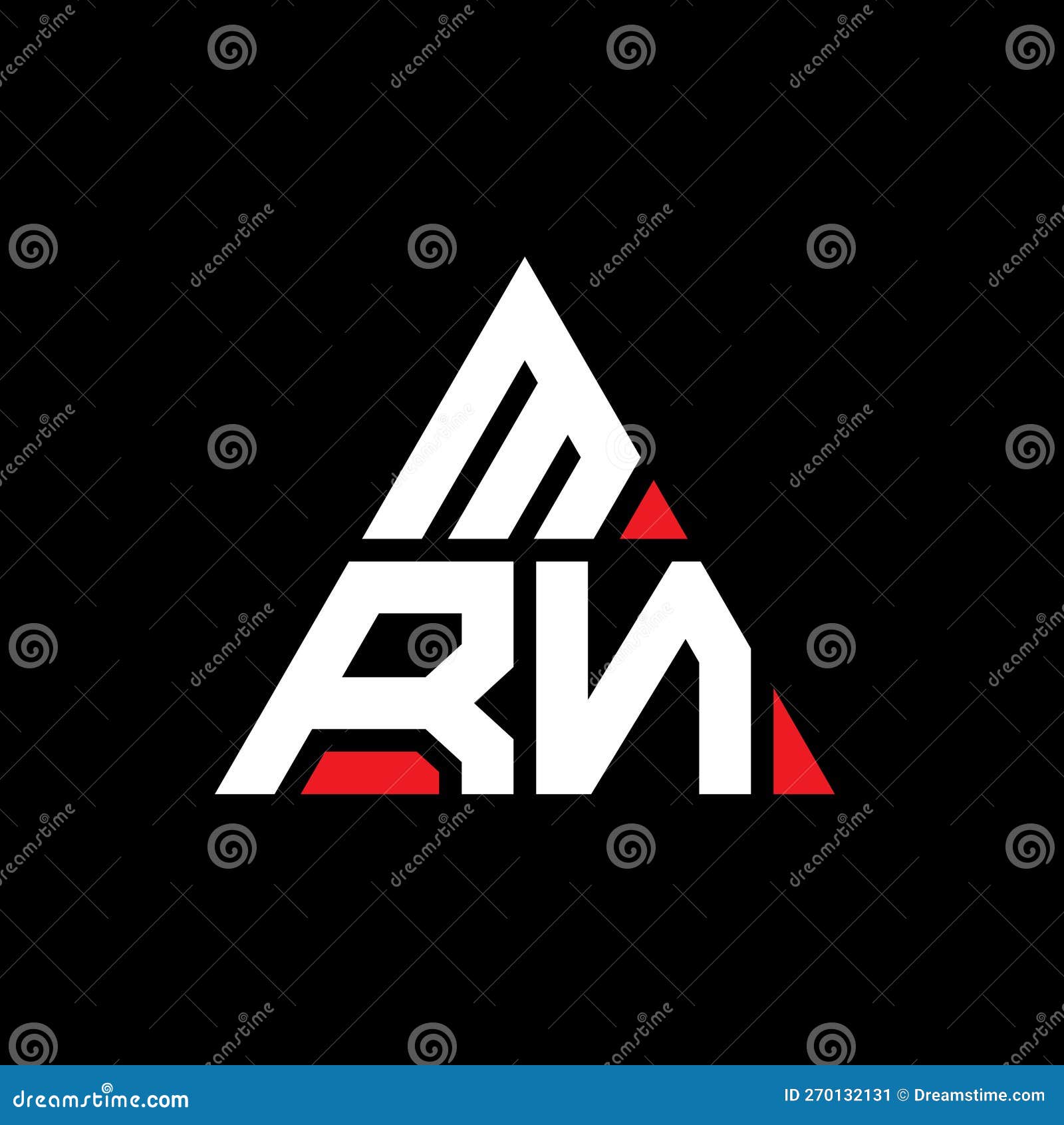MRN Triangle Letter Logo Design with Triangle Shape. MRN Triangle Logo ...