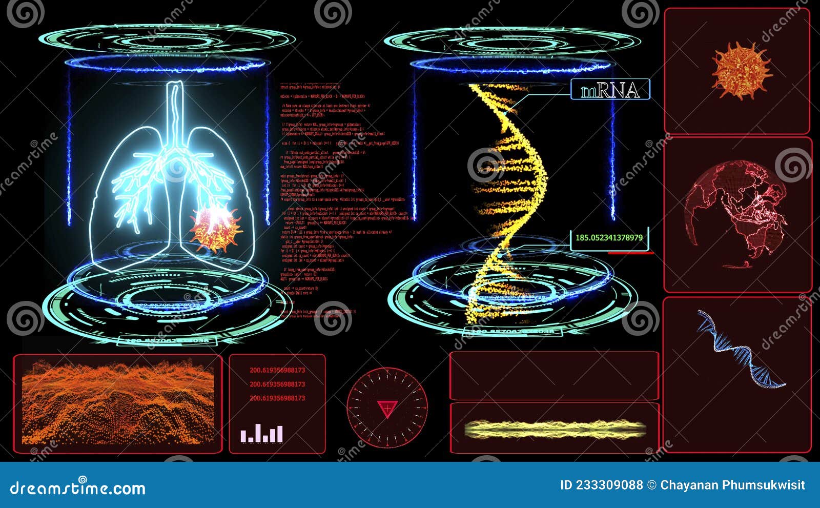 MRNA and Lungs Model To Cure Simulation on Computer Digital Laboratory ...