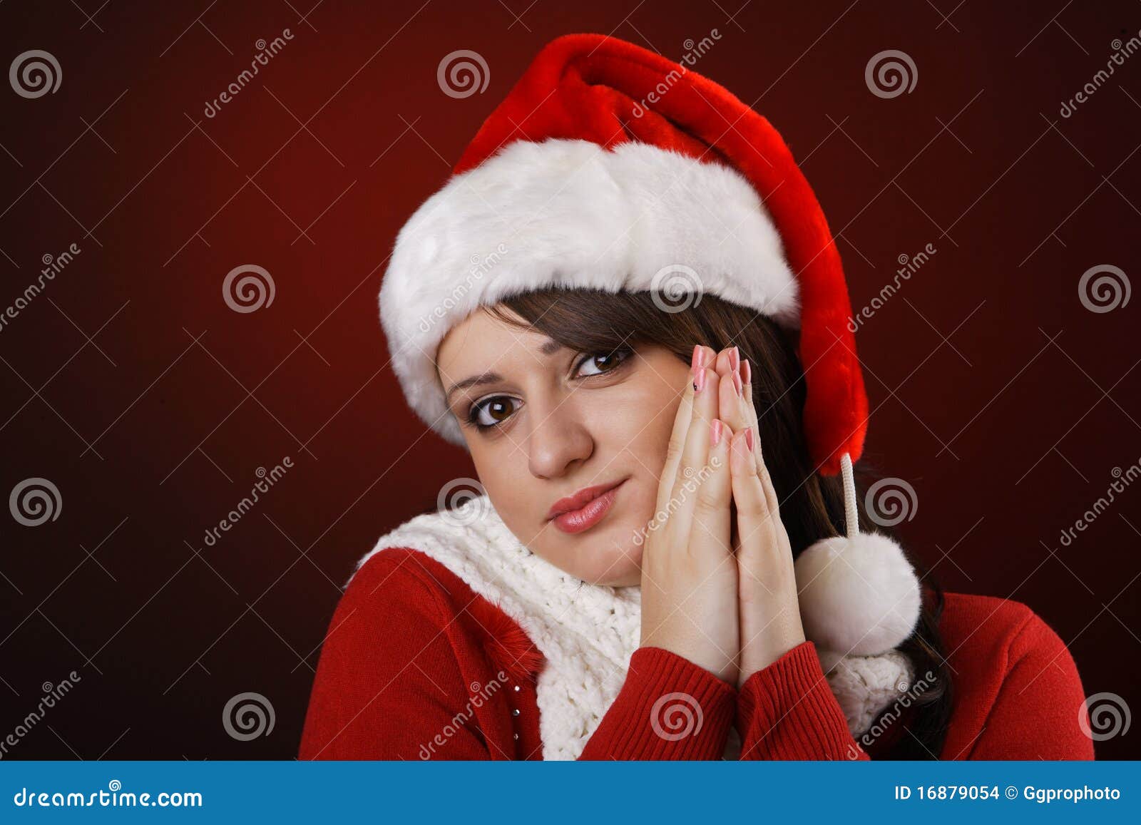 Mrs. Claus praying stock photo. Image of face, camera - 16879054