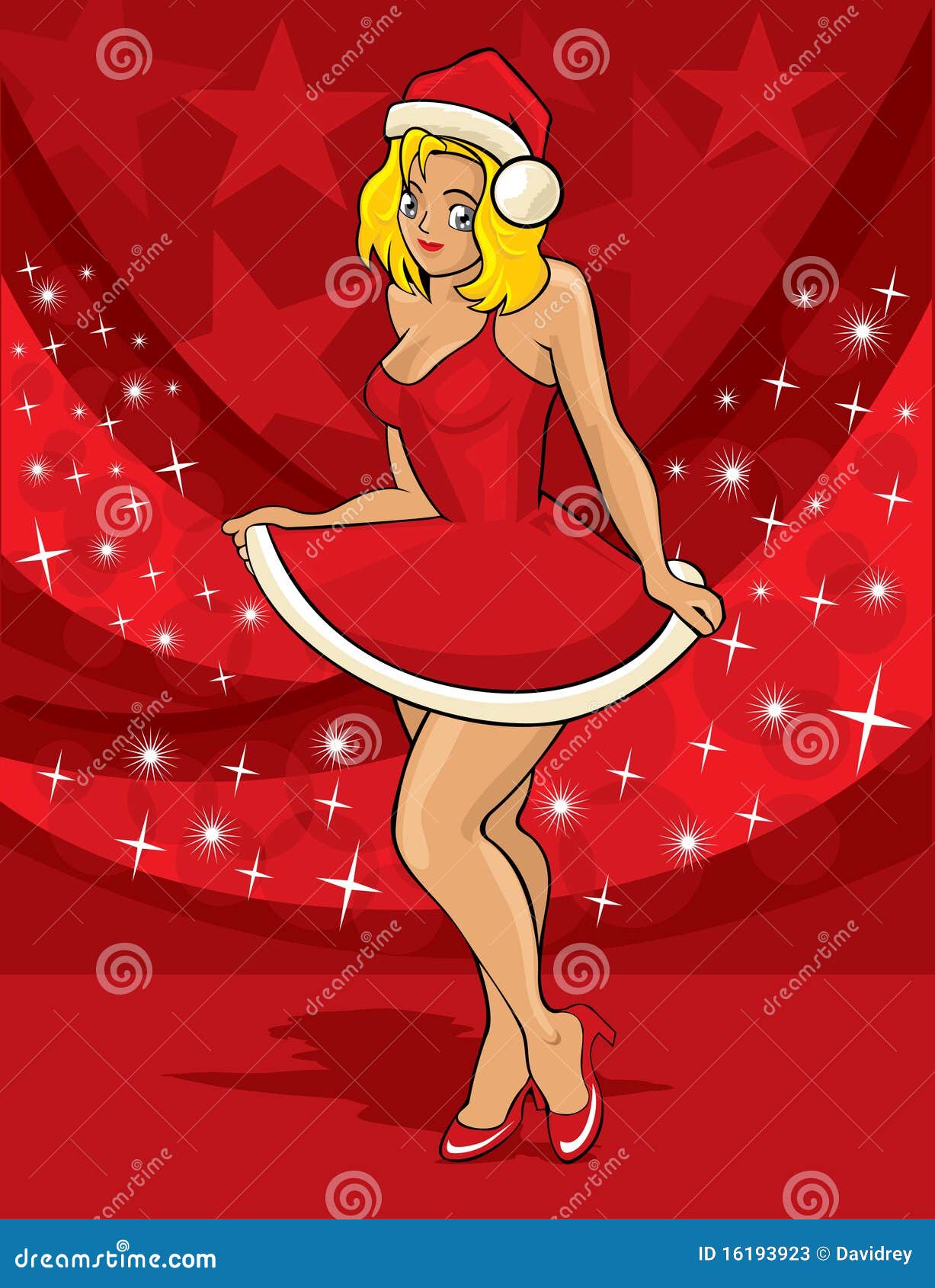 Mrs Claus Red Background stock vector. Illustration of copy - 16193923