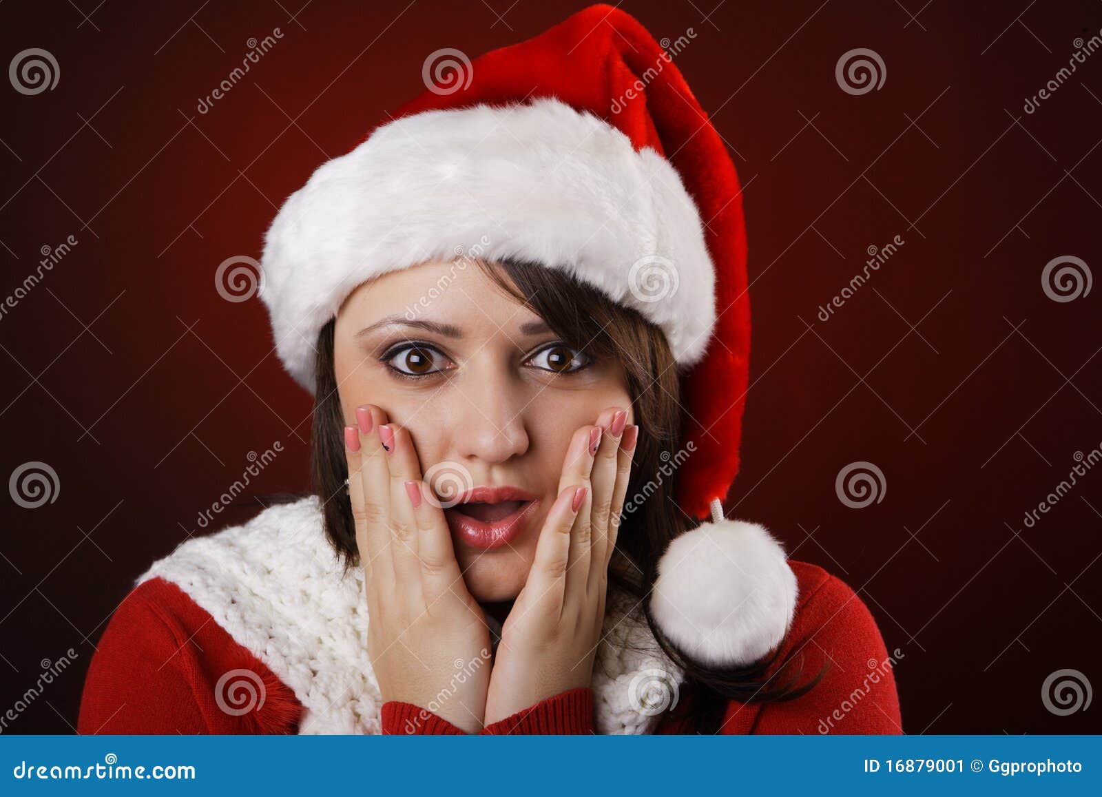 Mrs. Claus shocked stock image. Image of miss, holding - 16879001