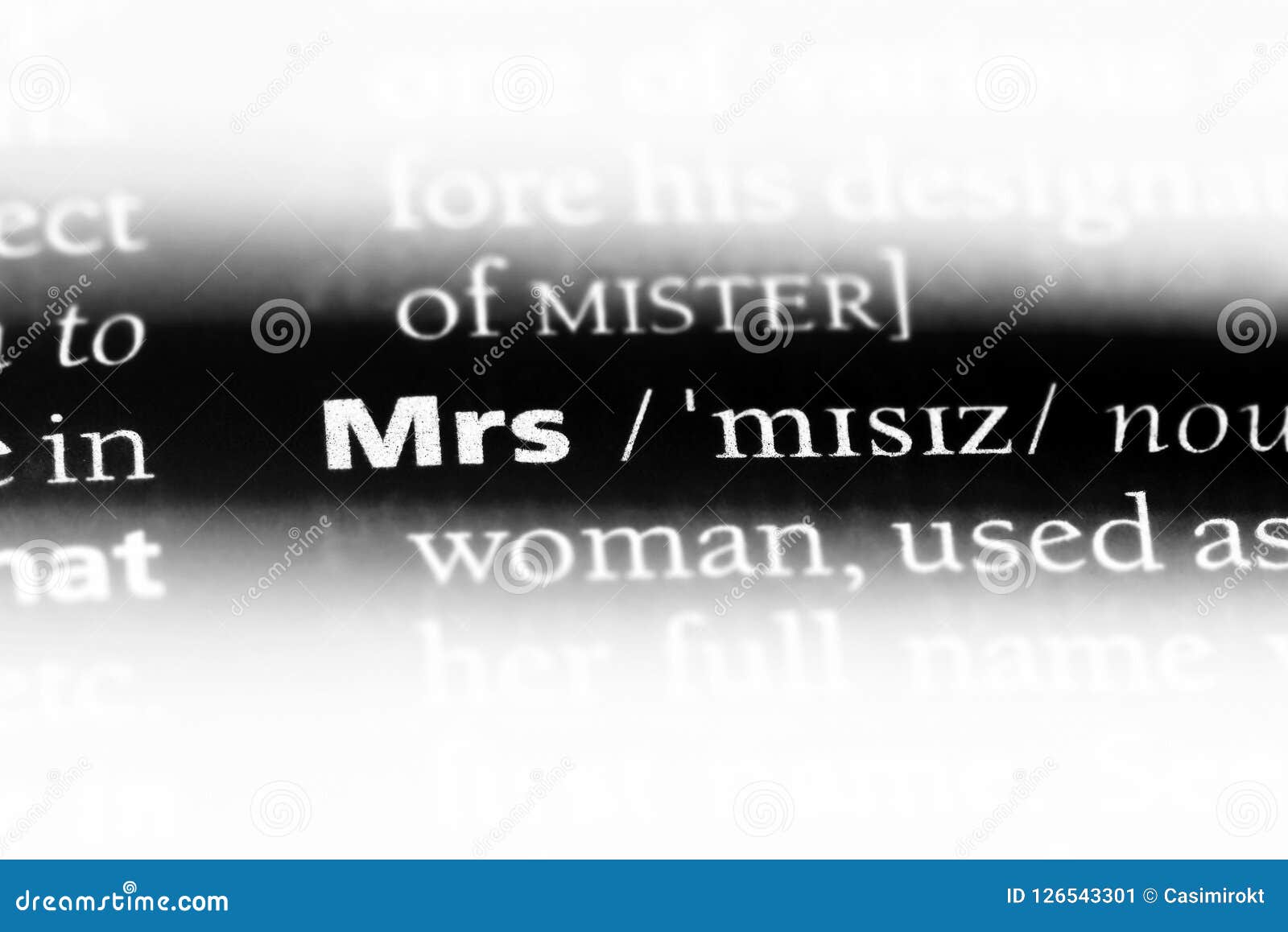 Mrs stock image. Image of macro, book, concept, closeup - 126543301