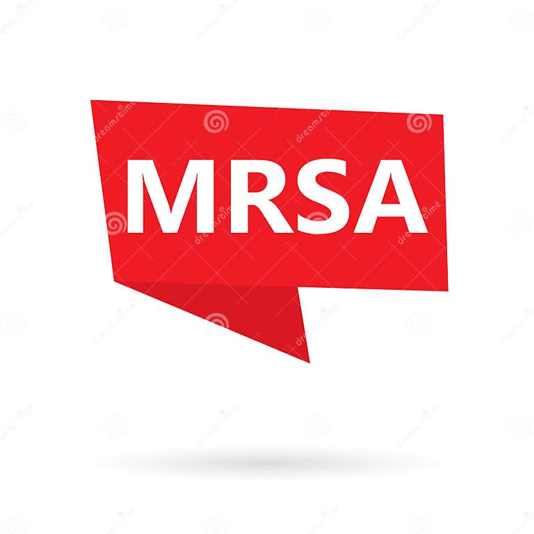 MRSA Methicillin-resistant Staphylococcus Aureus Acronym on a Sticker ...