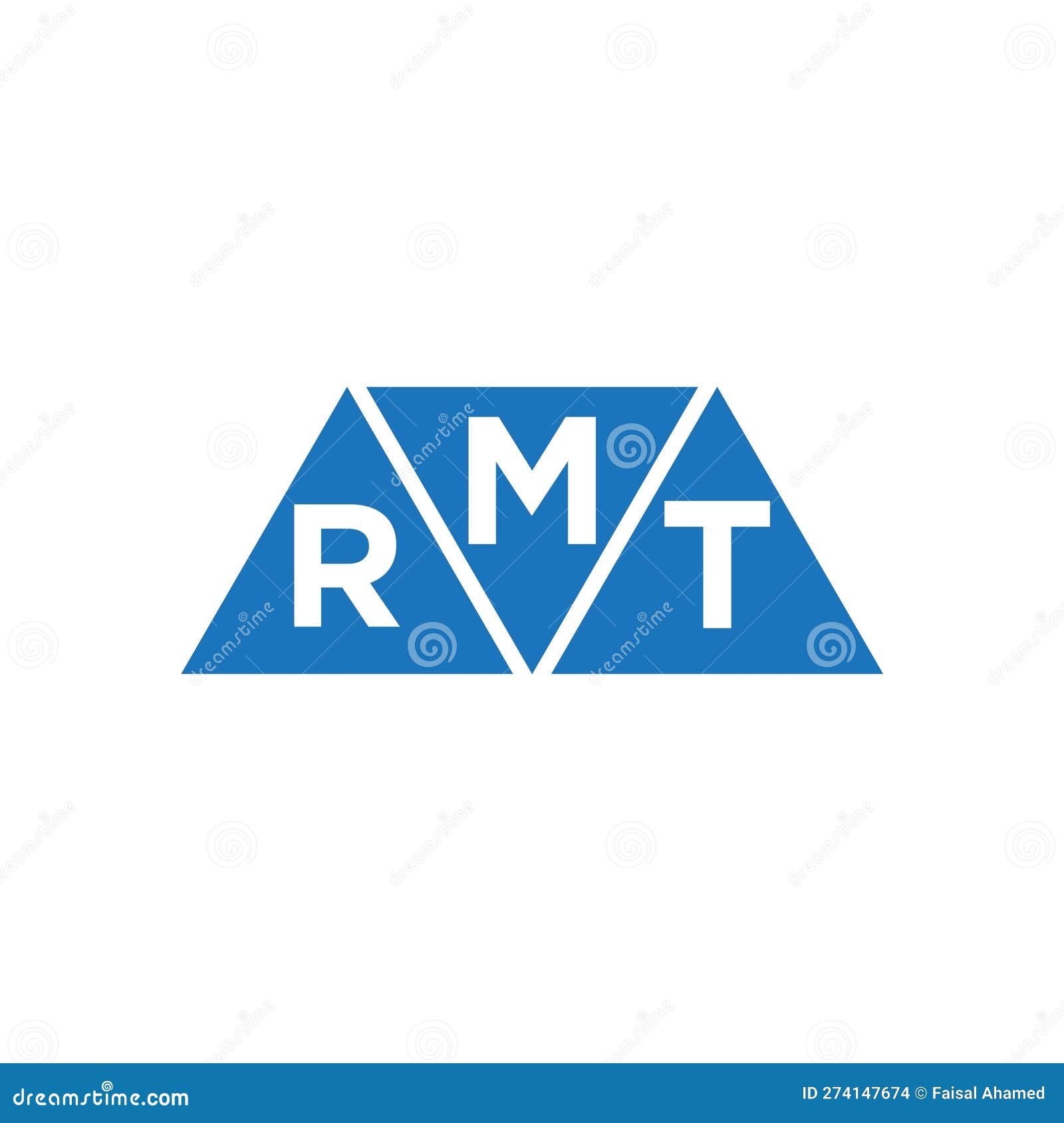 MRT Abstract Initial Logo Design on White Background. MRT Creative ...