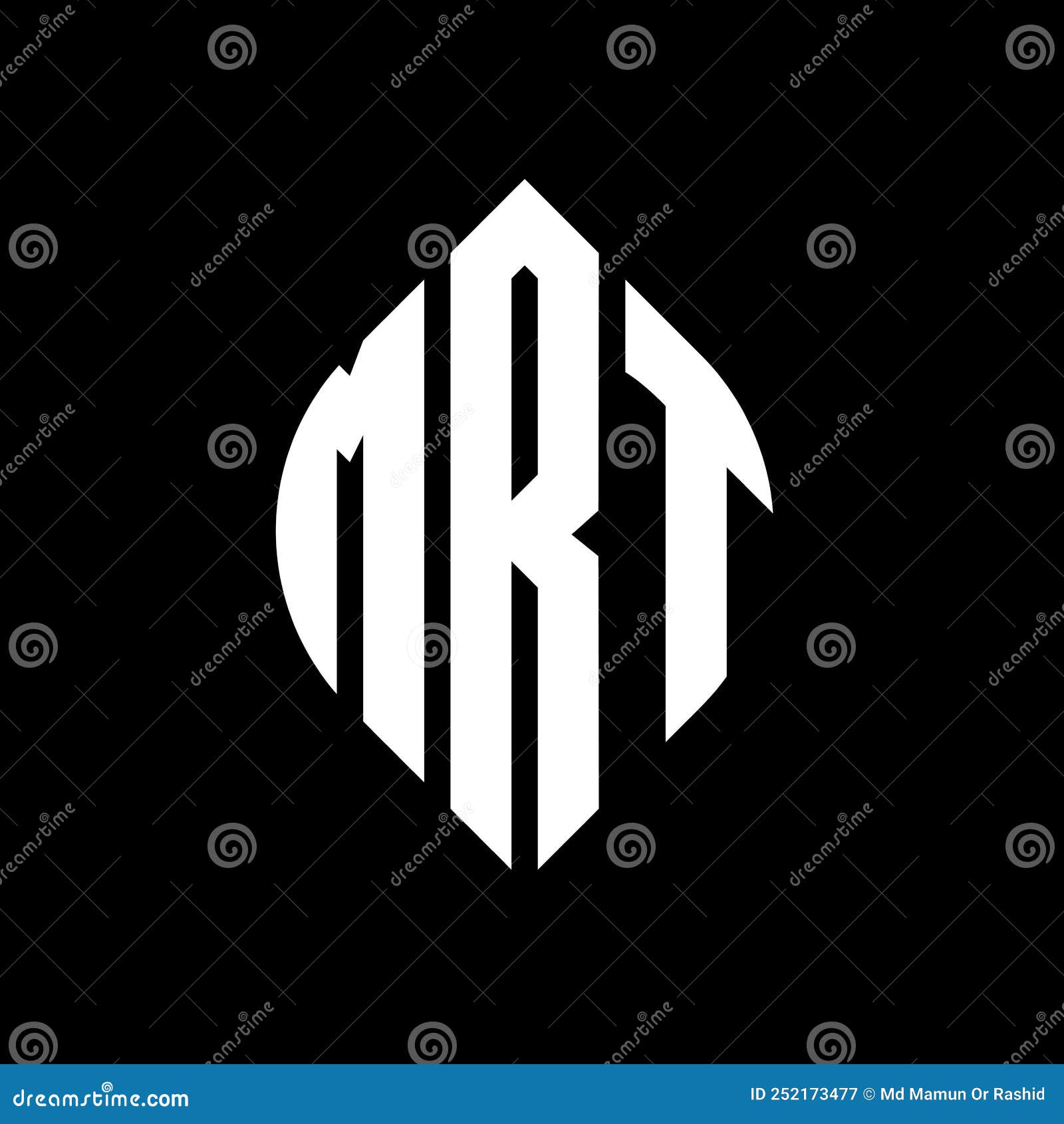MRT Circle Letter Logo Design with Circle and Ellipse Shape. MRT ...