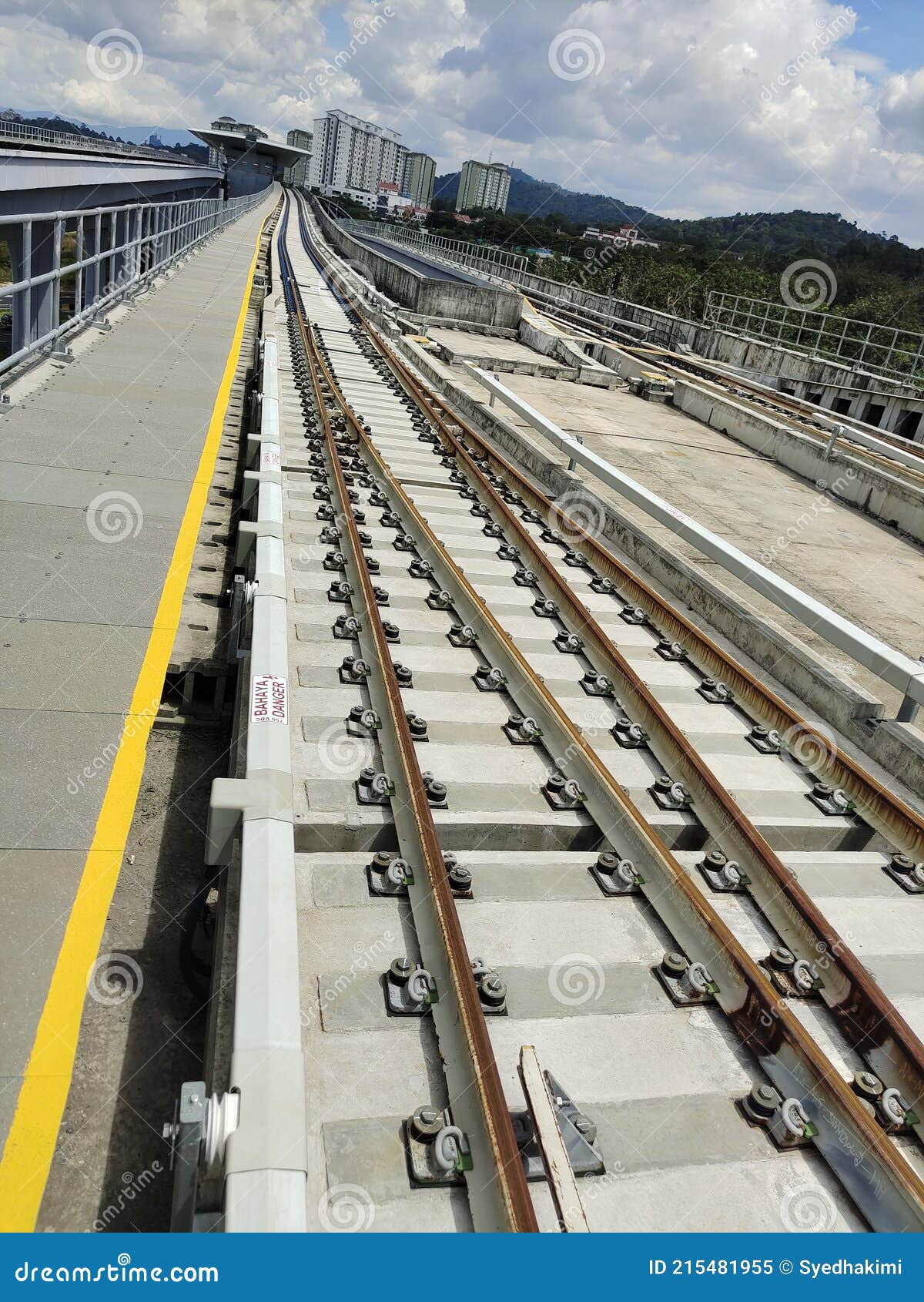 Mrt Malaysia Railway Track With Kuala Lumpur City Background Royalty ...