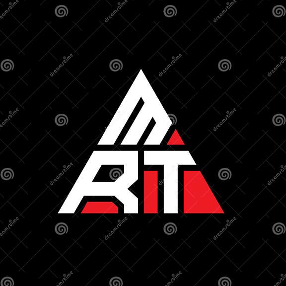 MRT Triangle Letter Logo Design with Triangle Shape. MRT Triangle Logo ...