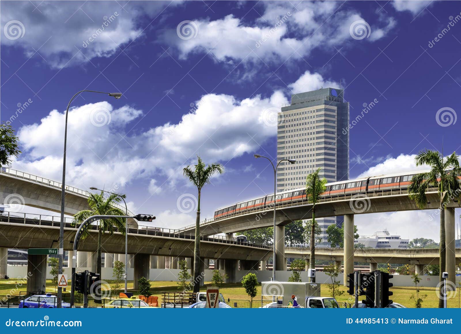 MRT van Singapore Trein stock afbeelding. Image of snelheid - 44985413