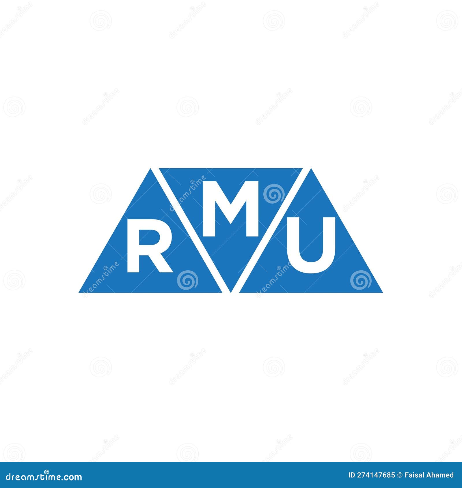 MRU Abstract Initial Logo Design on White Background. MRU Creative ...