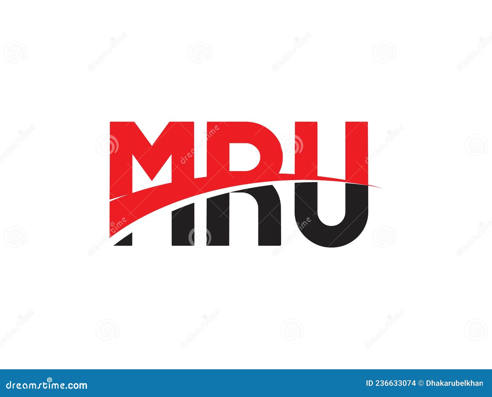 MRU Letter Initial Logo Design Stock Vector - Illustration of type ...
