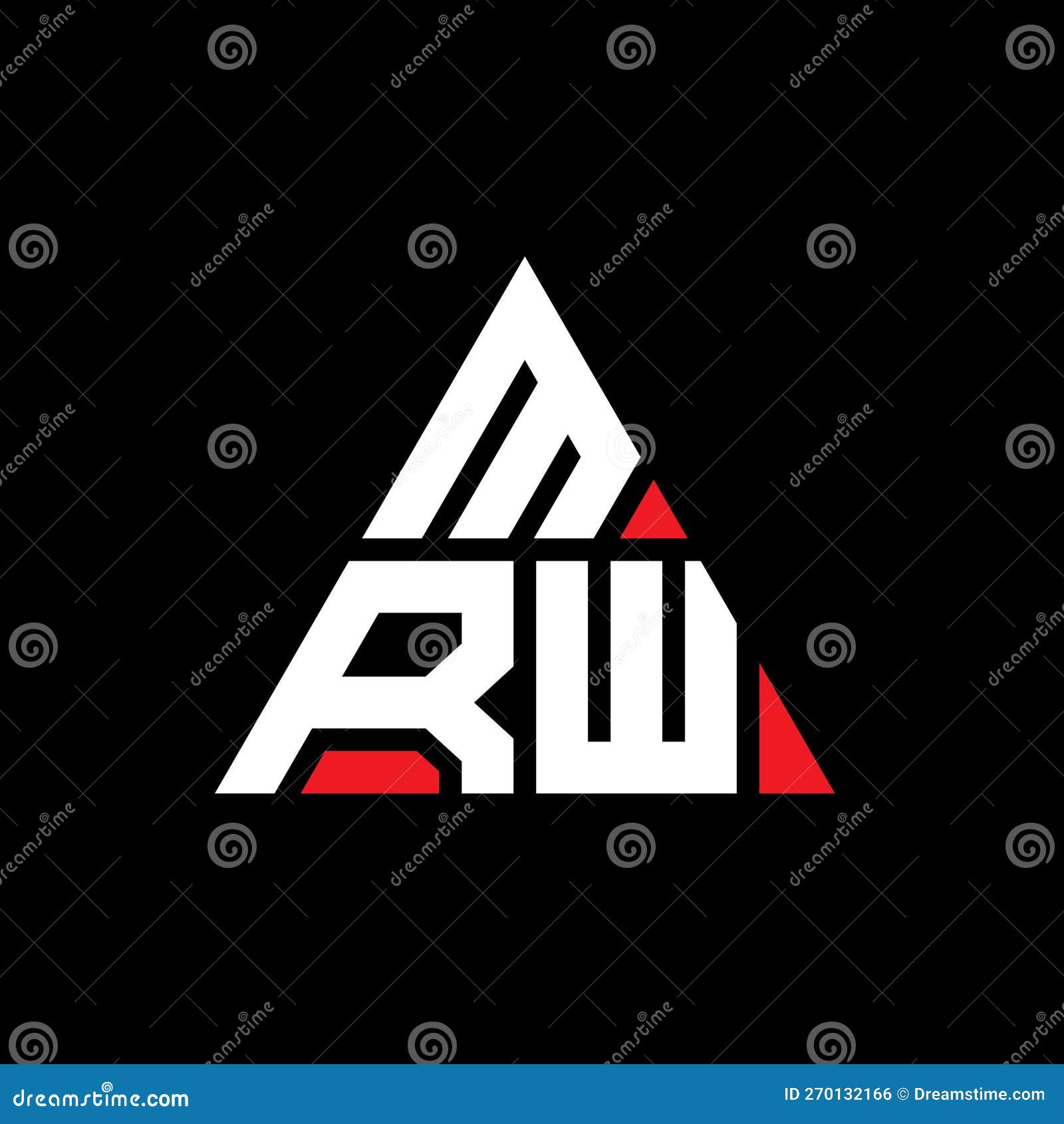 MRW Triangle Letter Logo Design with Triangle Shape. MRW Triangle Logo ...