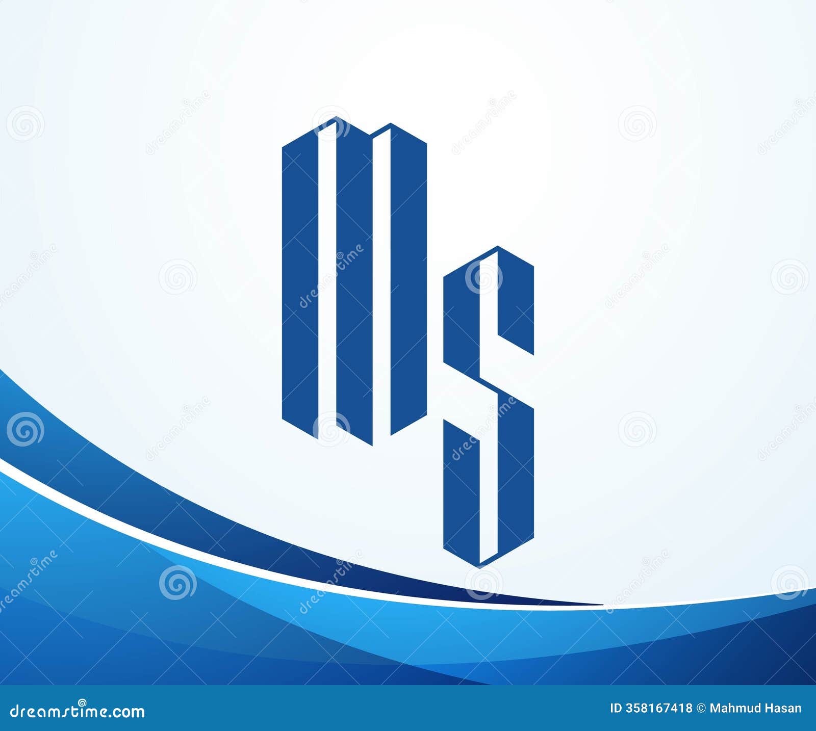 MS Alphabet Letter Logo Design Template Elements Vector Illustration ...