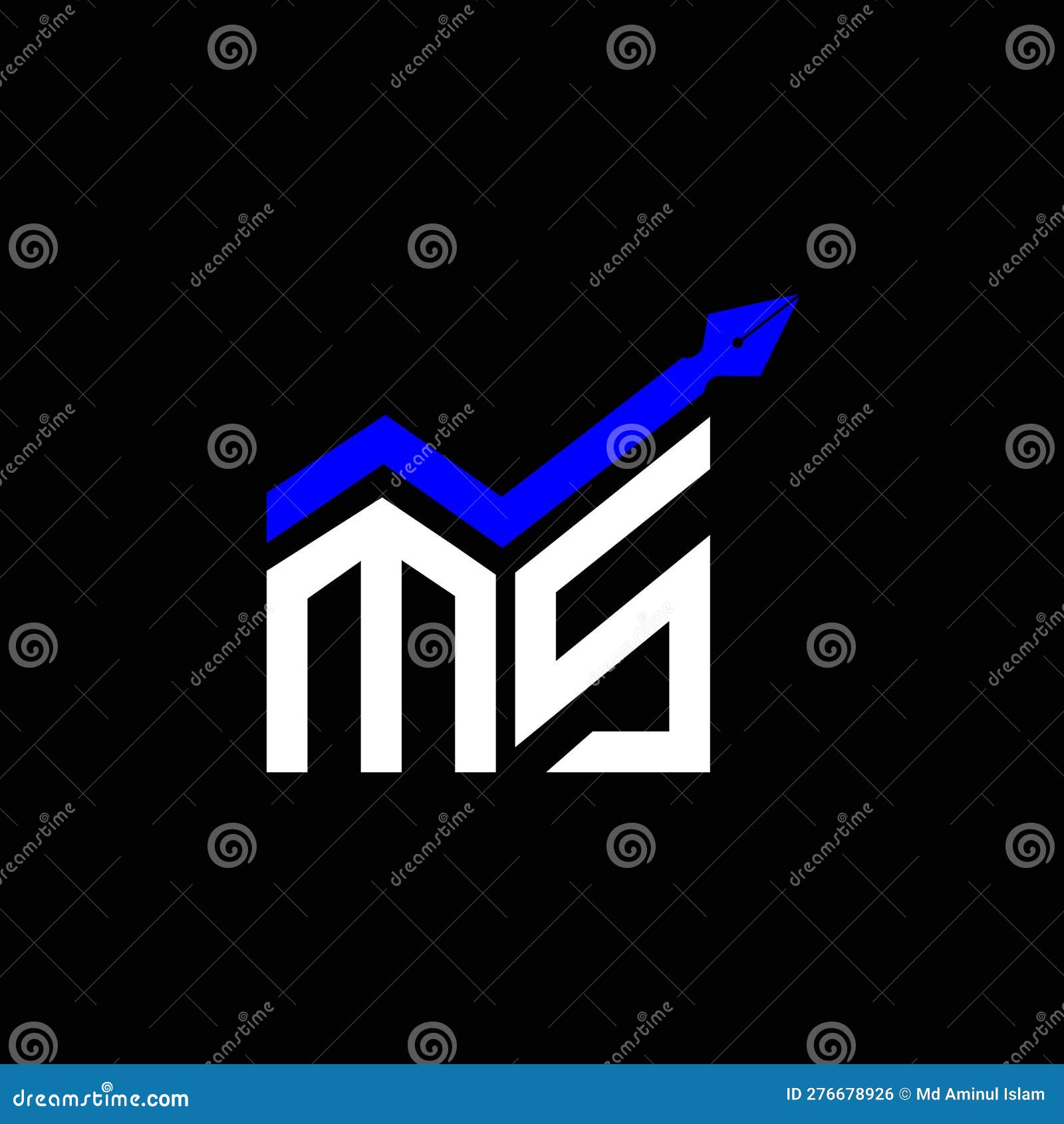 MS Letter Logo Creative Design with Vector Graphic Stock Vector ...