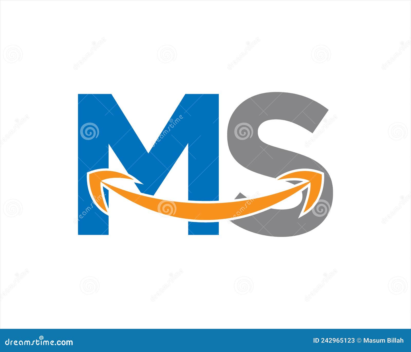 Ms Letter Logo Design with Laughter Vector Icon. Creative and Modern ...