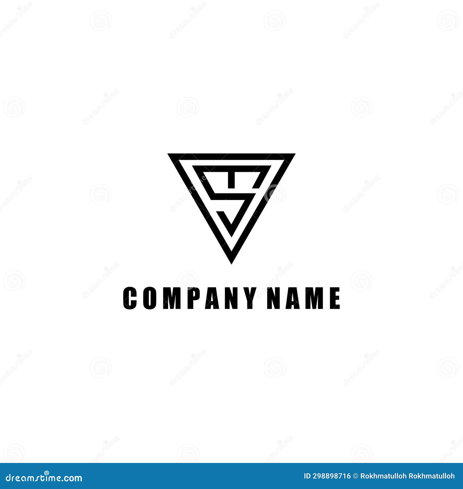 MS Logo Template Triangle Line Emblem Design Vector Abstract ...