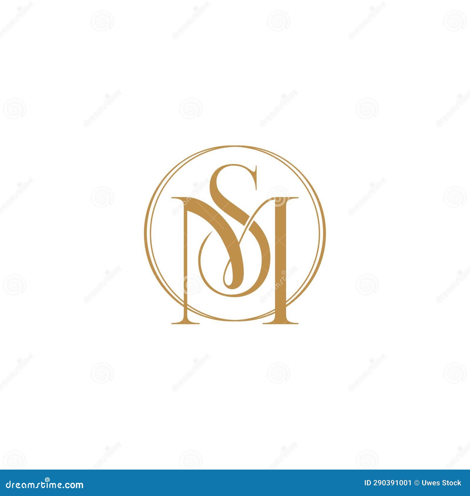MS SM Letter Linked Luxury Premium Logo Stock Illustration ...