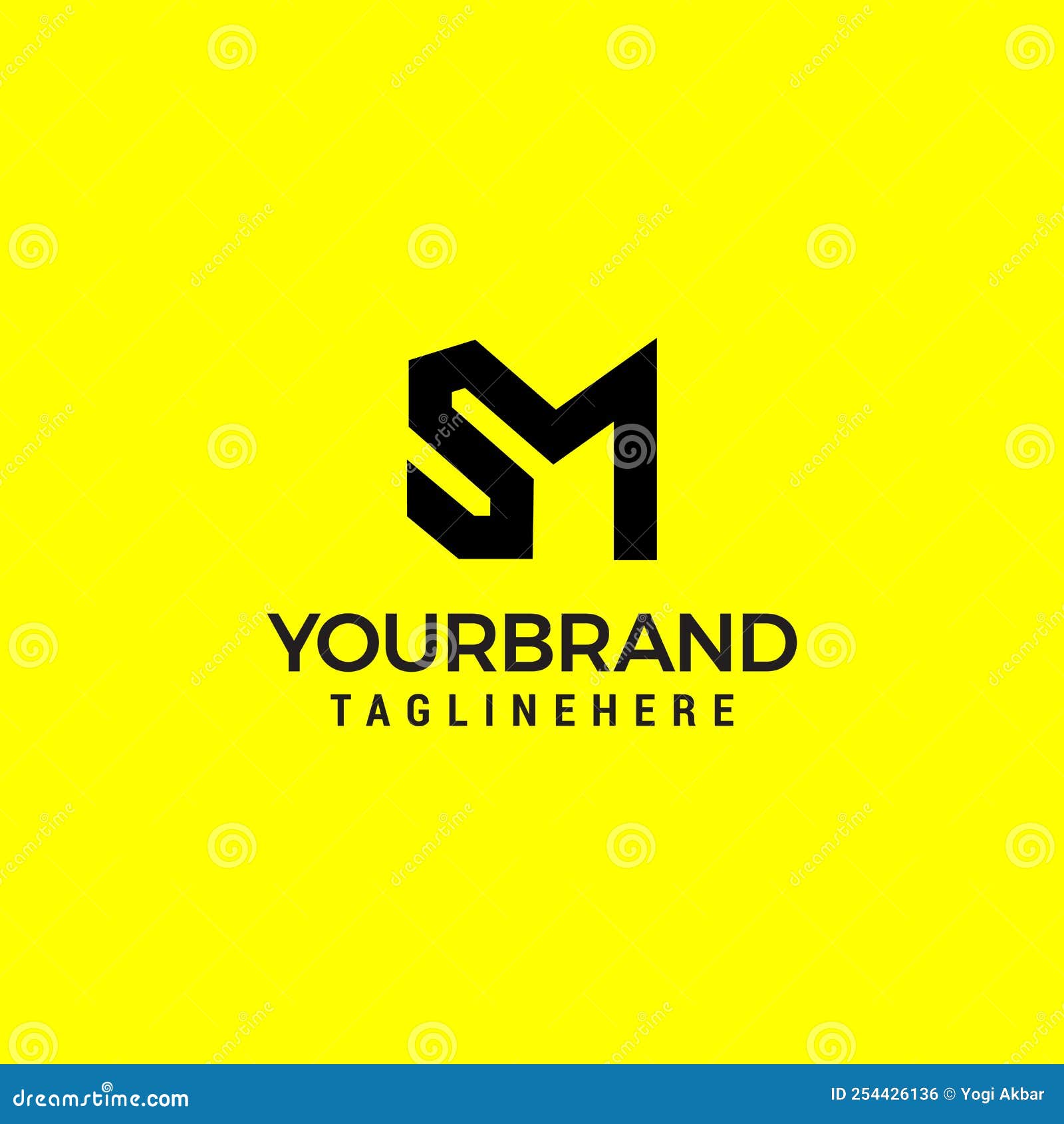 MS or SM Monogram of Two Letters M and S Logo Design Template Vector ...