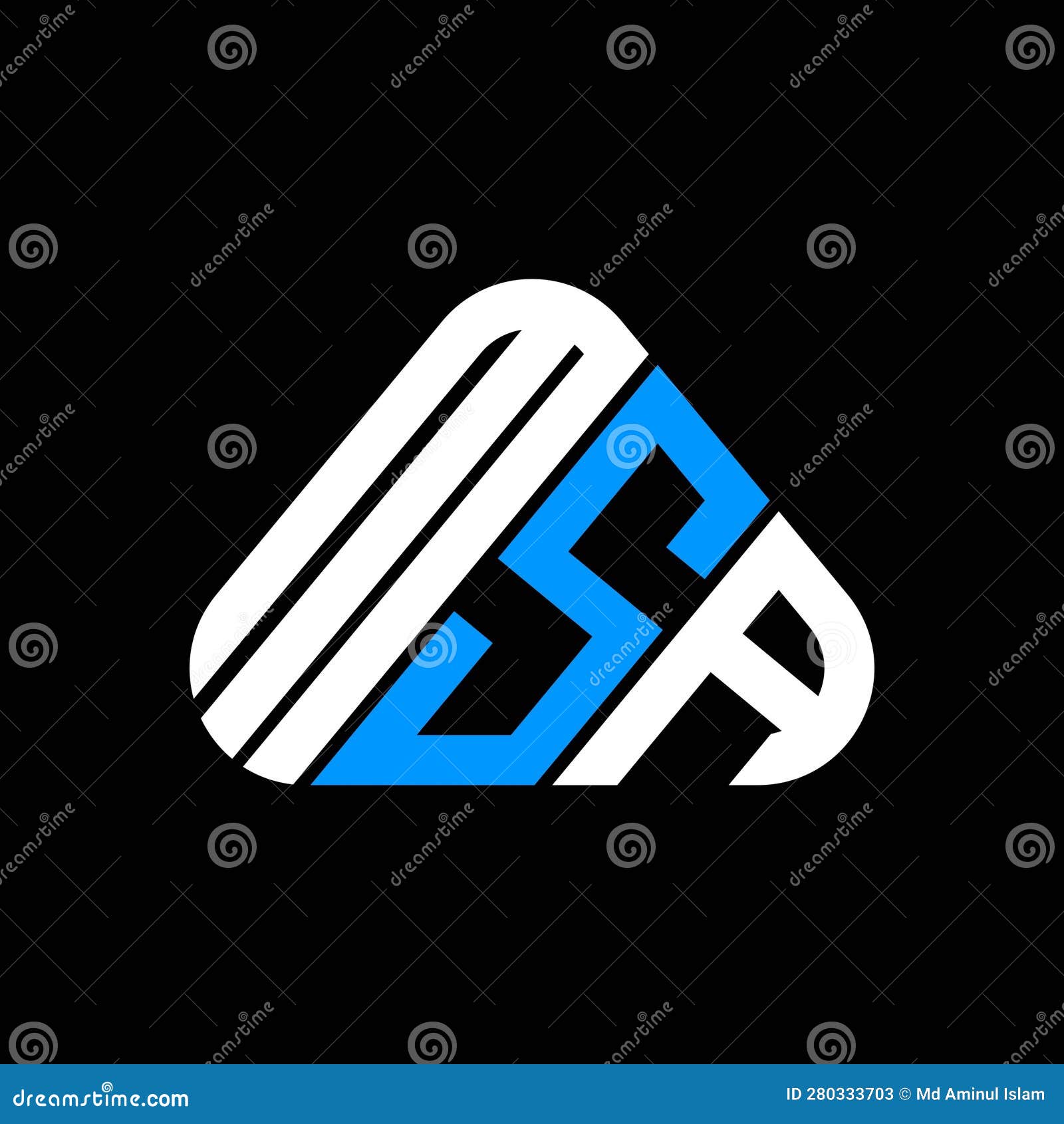MSA Letter Logo Creative Design with Vector Graphic, MSA Stock Vector ...