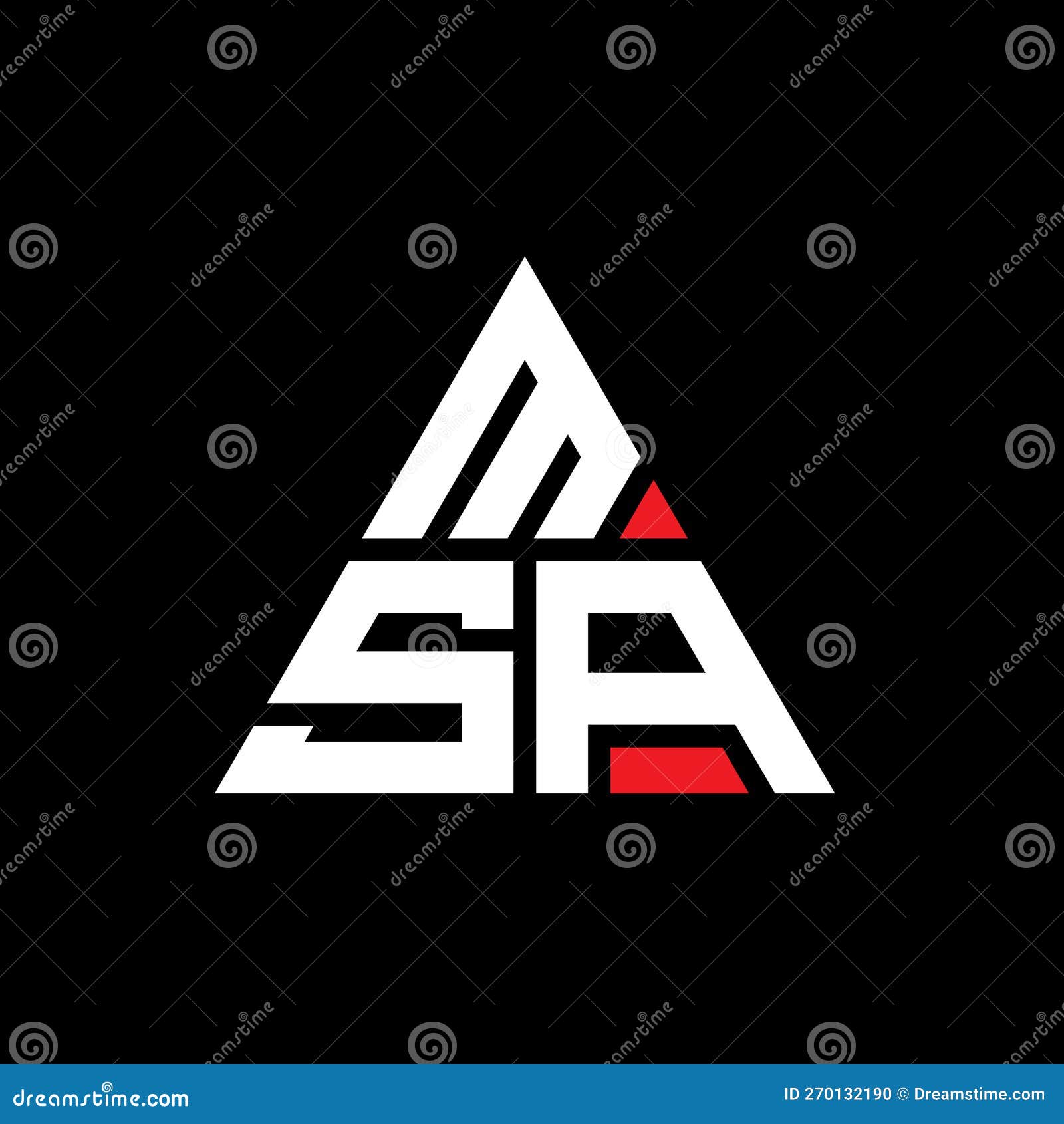 MSA Triangle Letter Logo Design with Triangle Shape. MSA Triangle Logo ...