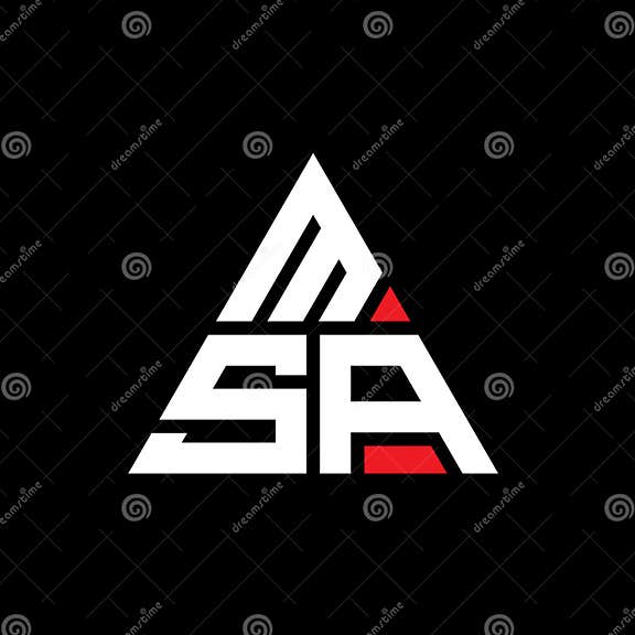 MSA Triangle Letter Logo Design with Triangle Shape. MSA Triangle Logo ...