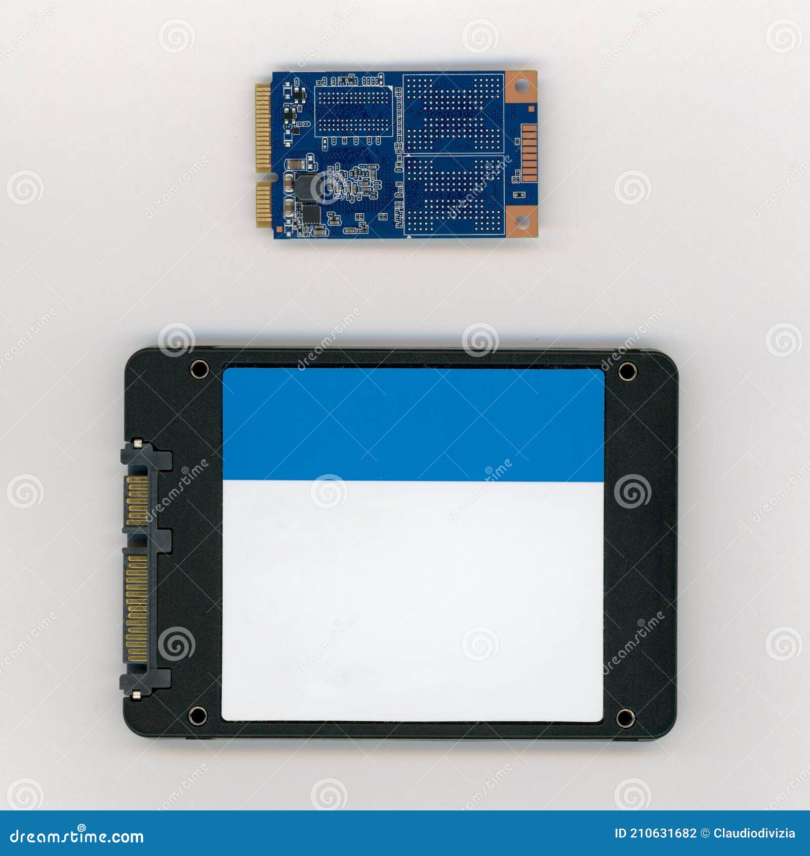 MSata and Sata SSD stock photo. Image of pcie, drive - 210631682