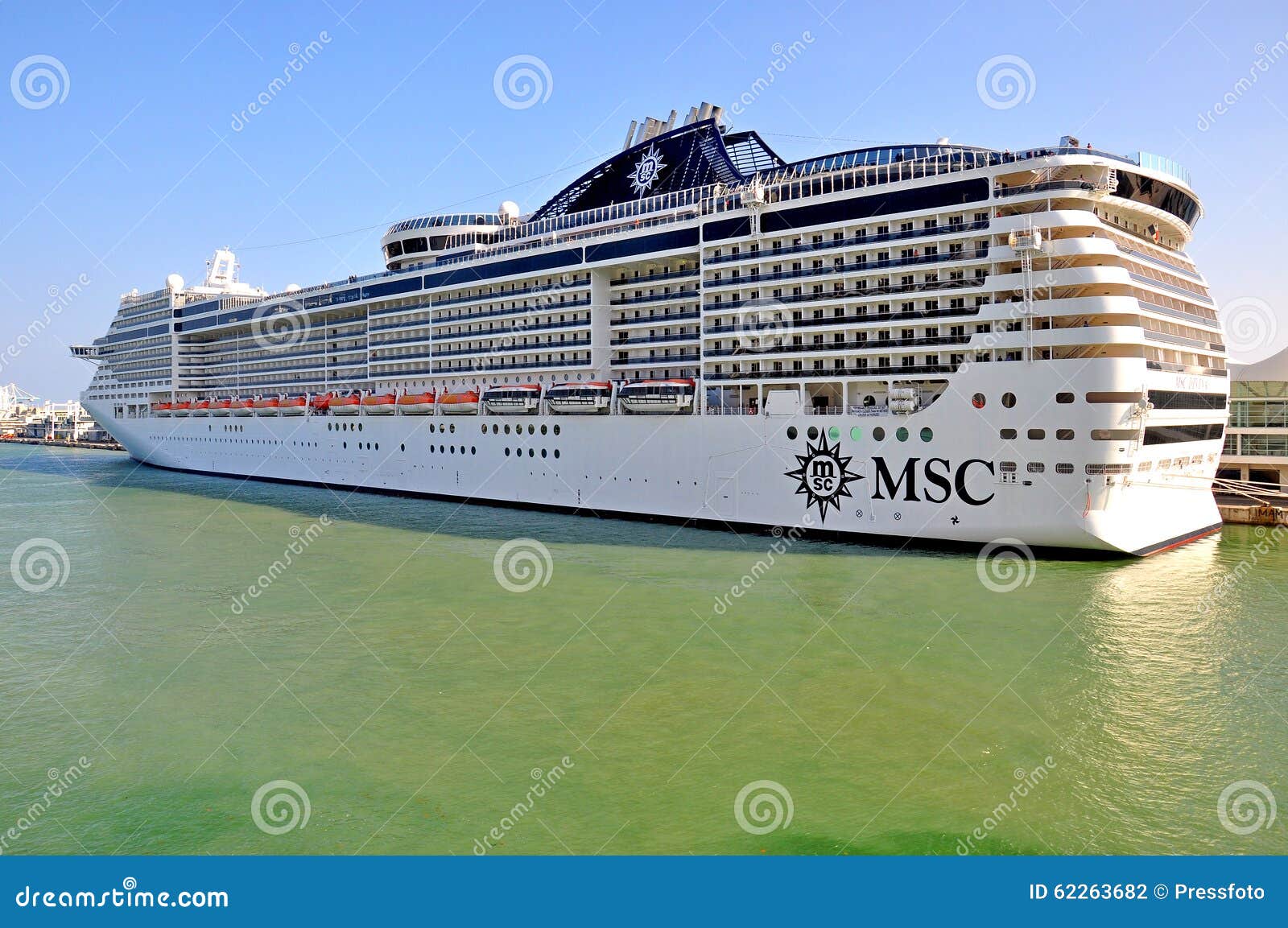 MSC Divina in Miami editorial photography. Image of destination - 62263682